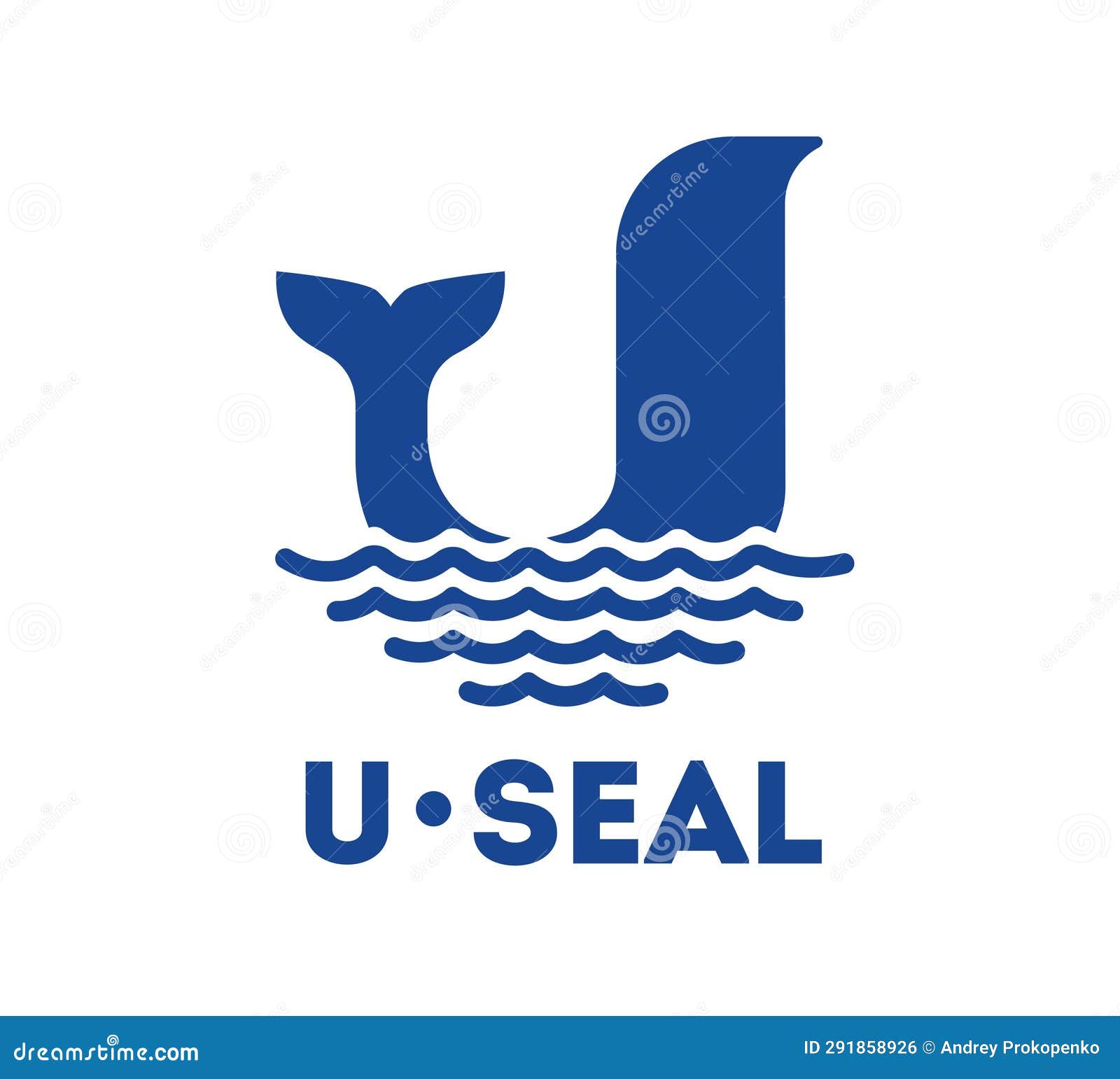 Letter U in the Form of a Seal for a Logo Stock Vector - Illustration ...