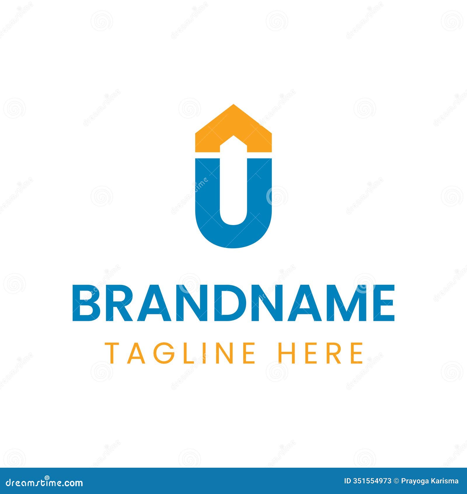 Letter U Home Property Logo, Represent a House or Property Structure ...