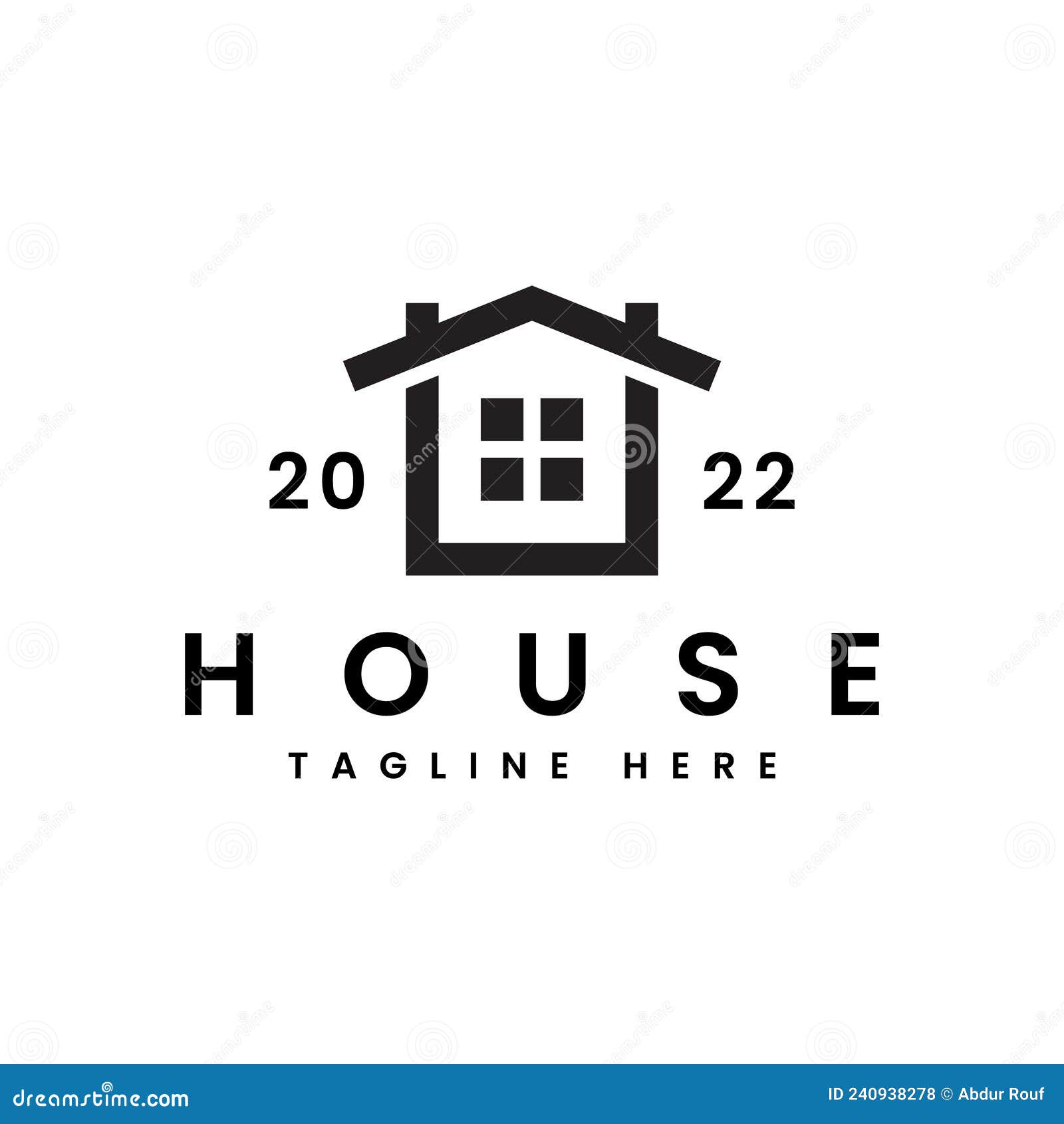 Letter U House Line Logo Design Stock Vector - Illustration of shape ...