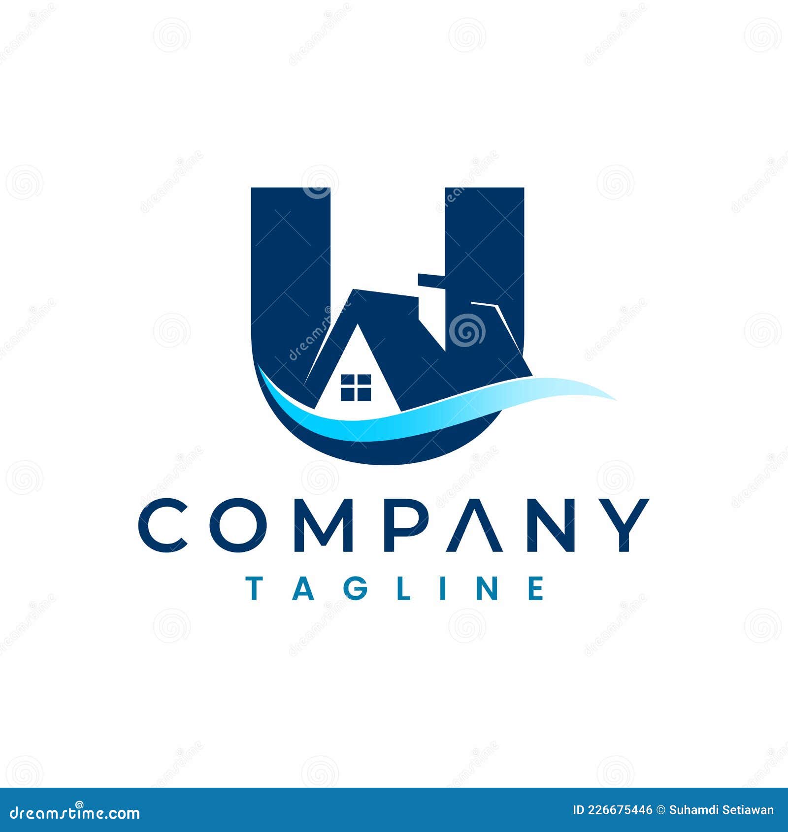 Letter U House Logo , Initial Home Logo Stock Vector - Illustration of ...