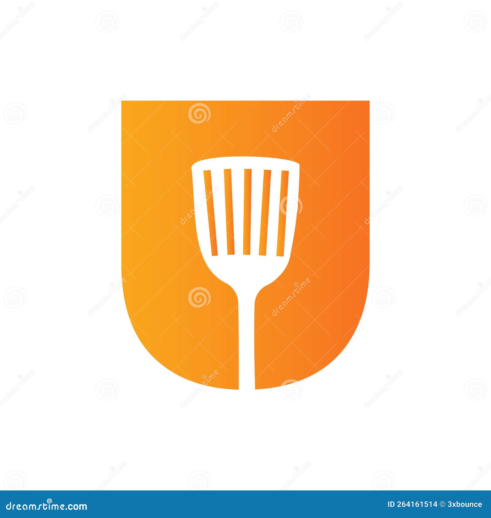 Letter U Kitchen Spatula Logo. Kitchen Logo Design Combined with ...
