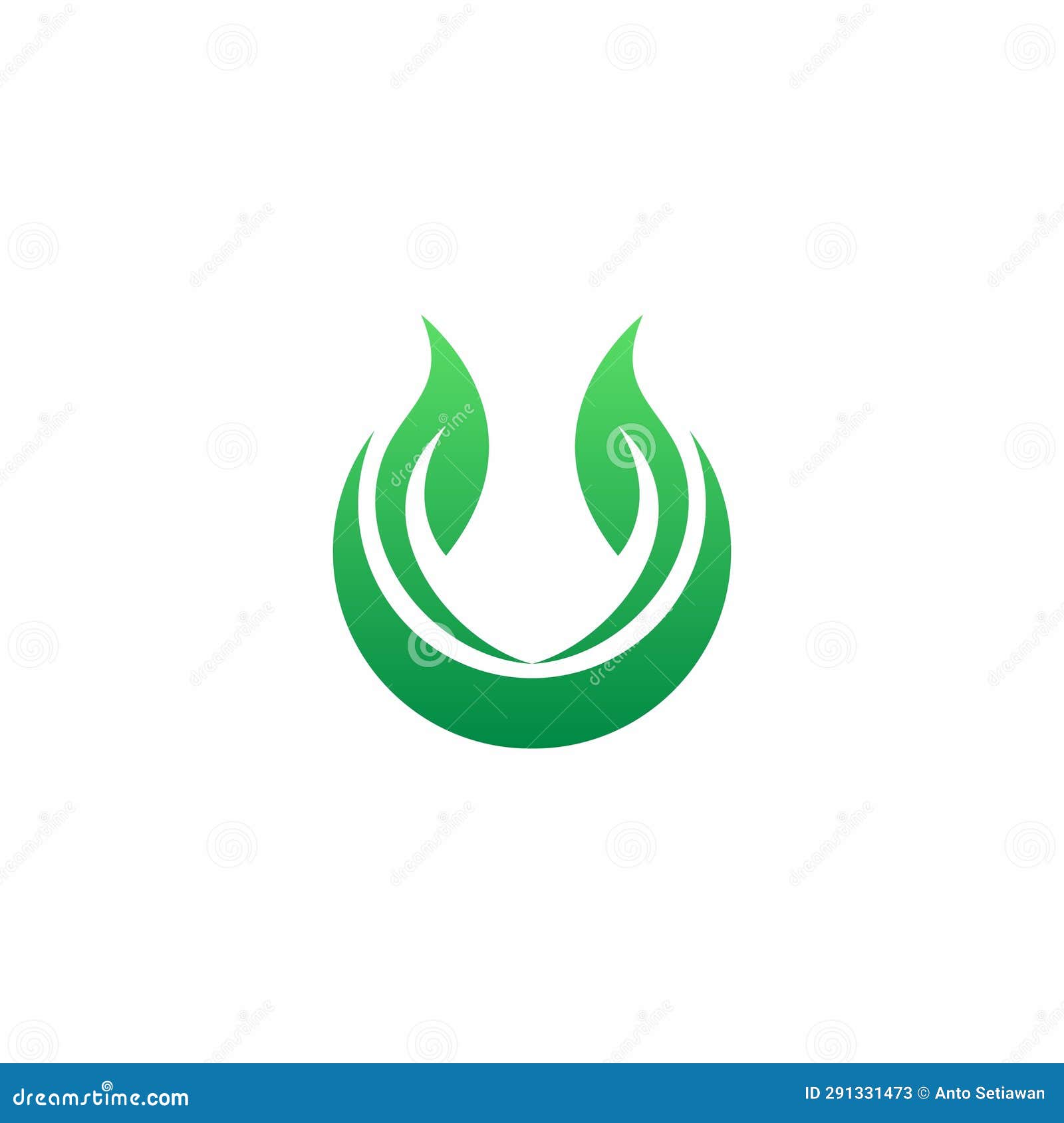 Letter U Leaf Logo Design. U Eco Logo Stock Illustration - Illustration ...