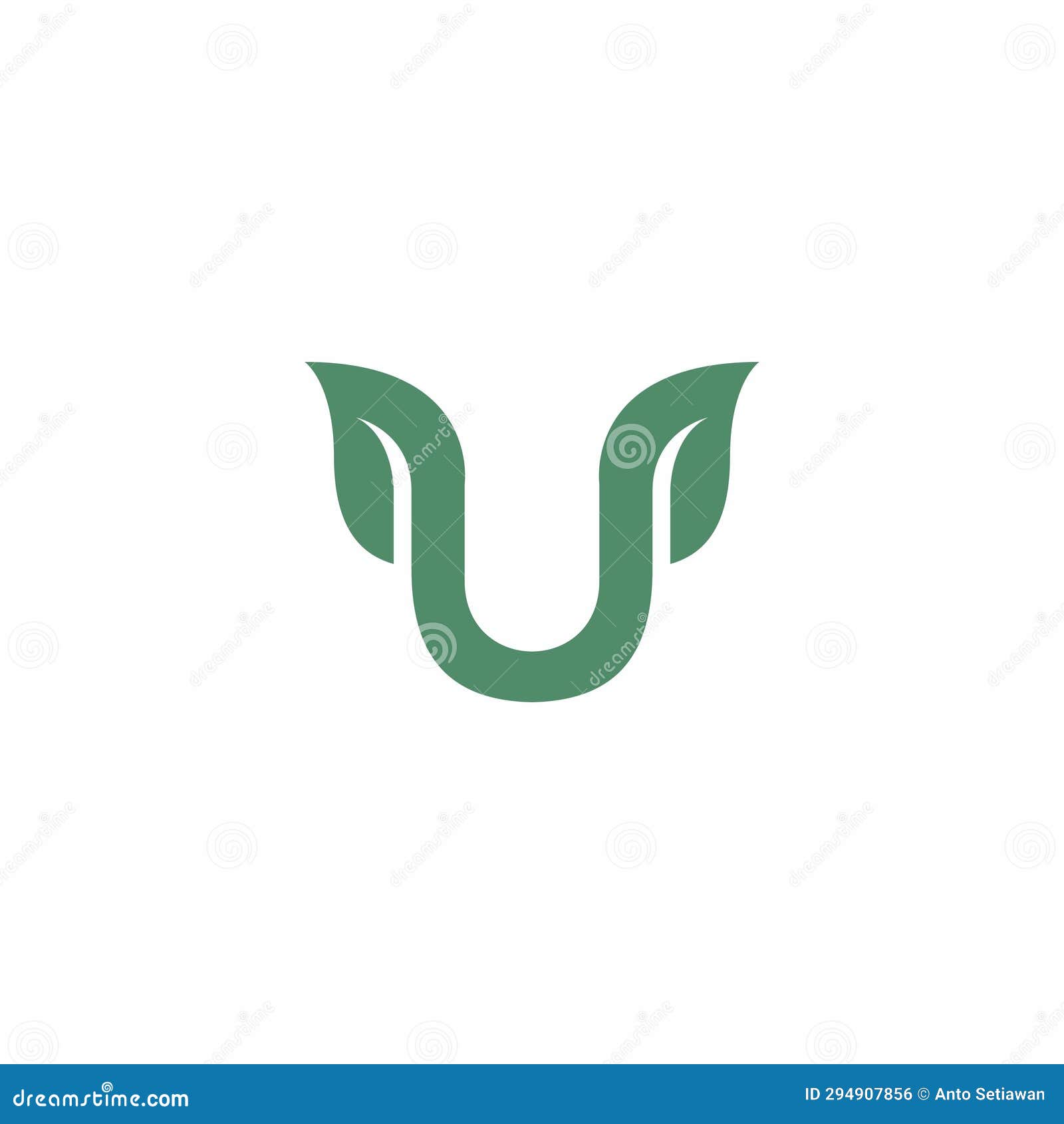 Letter U Leaf Logo Vector. U Nature Logo Stock Vector - Illustration of ...