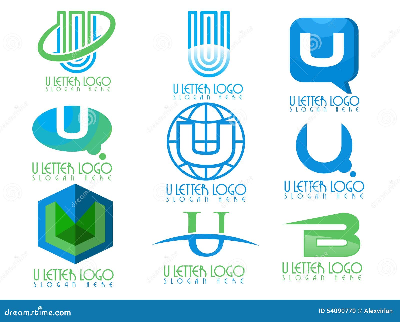 Letter U Logo stock vector. Illustration of alphabet - 54090770