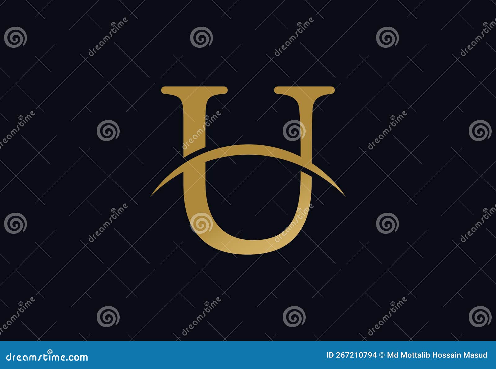 Letter U Logo Design Template, Vector Illustration Stock Illustration ...