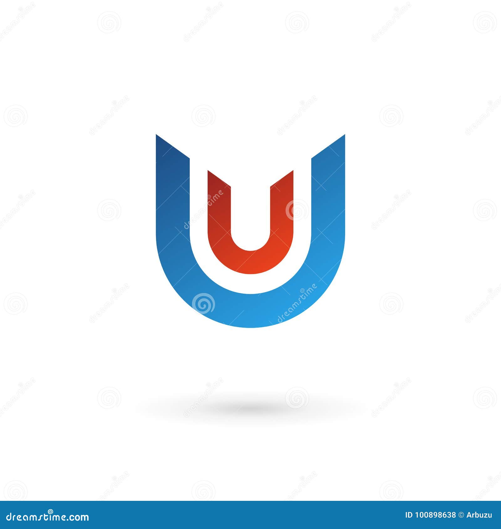 Letter U Logo Icon Design Template Elements Stock Vector - Illustration ...