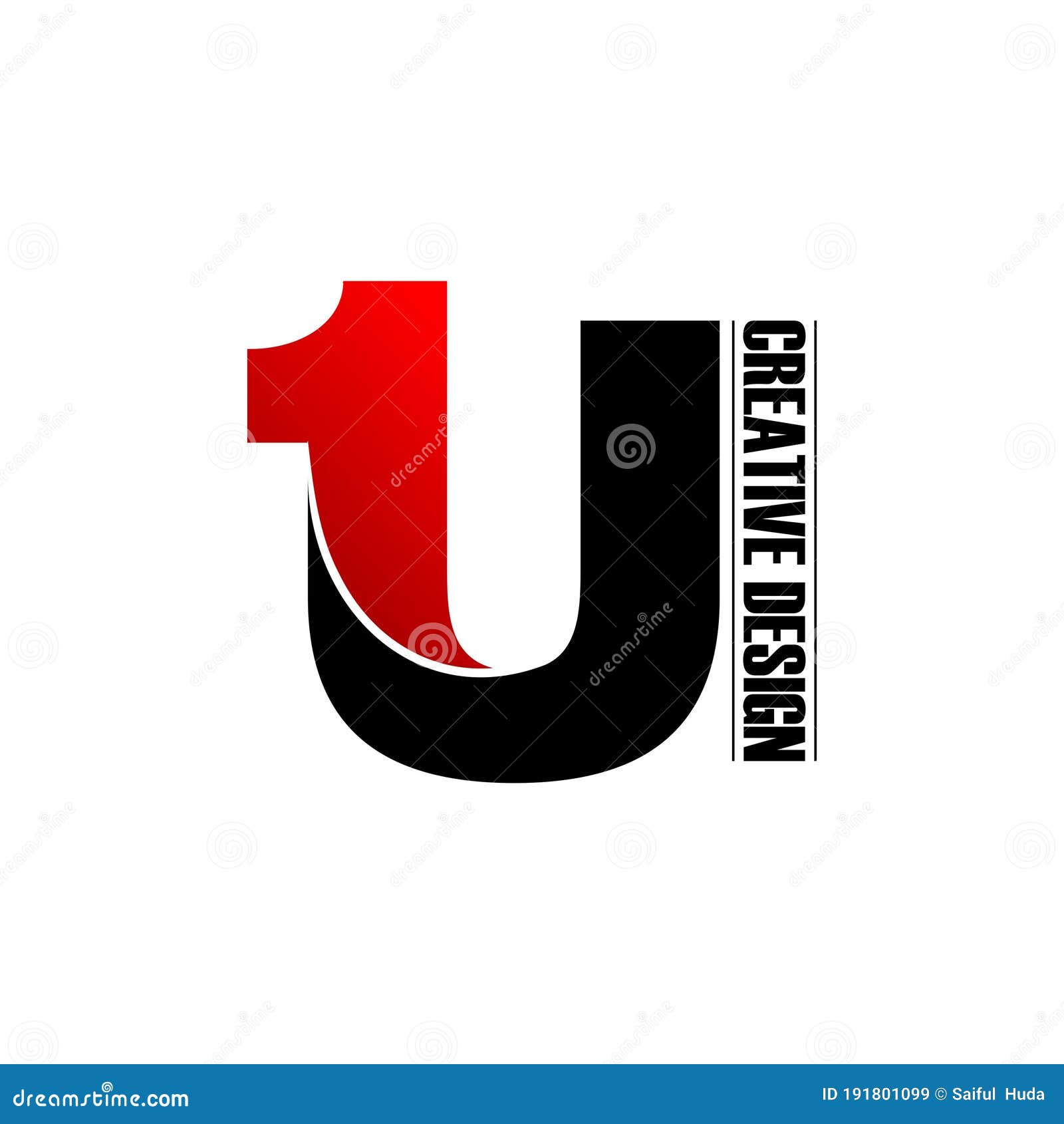 Letter U1 Monogram Logo Icon Design Vector. | CartoonDealer.com #191801099