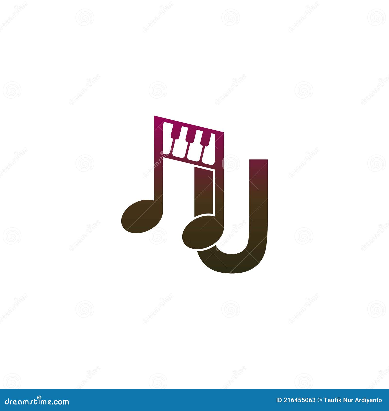 Letter U Logo Icon with Musical Note Design Symbol Template Stock ...