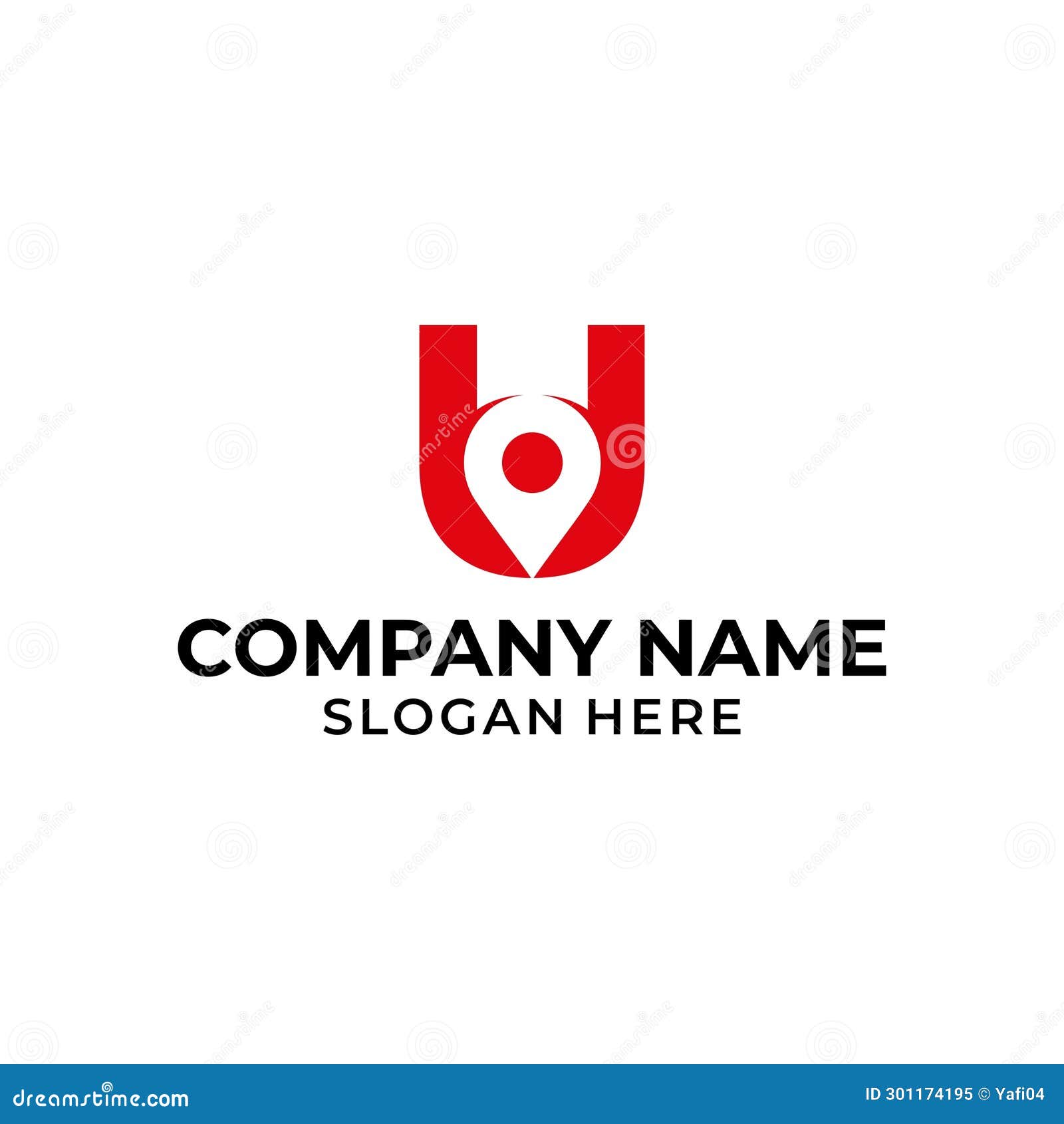 Letter U Logo with Location Icon. U Pointer Logo Template, Gps Logo ...