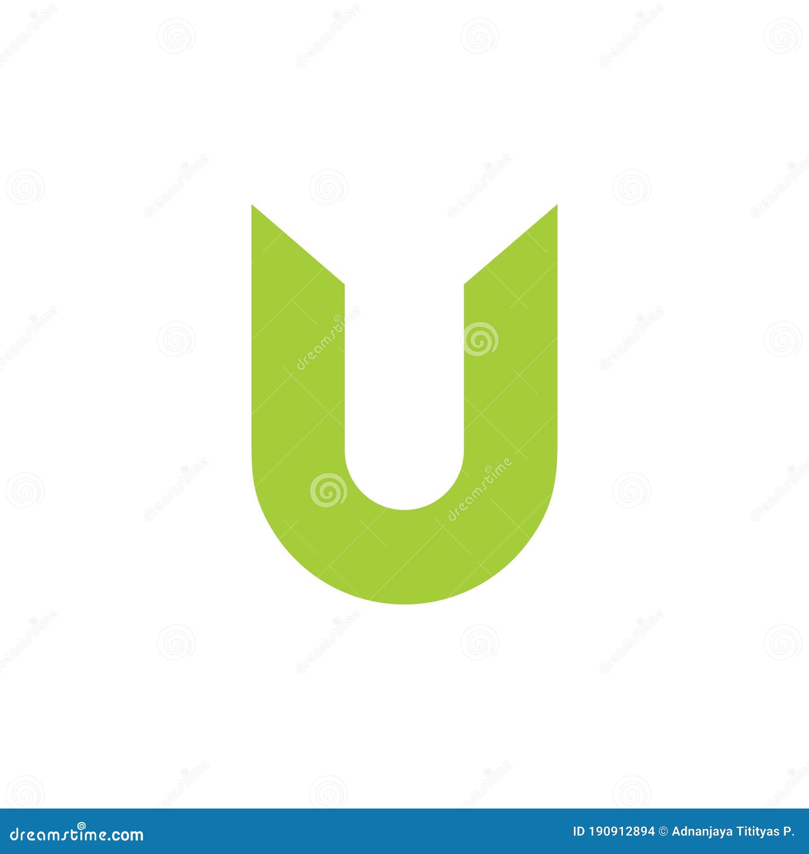 Letter U Loop Simple Geometric Logo Vector Stock Vector - Illustration ...
