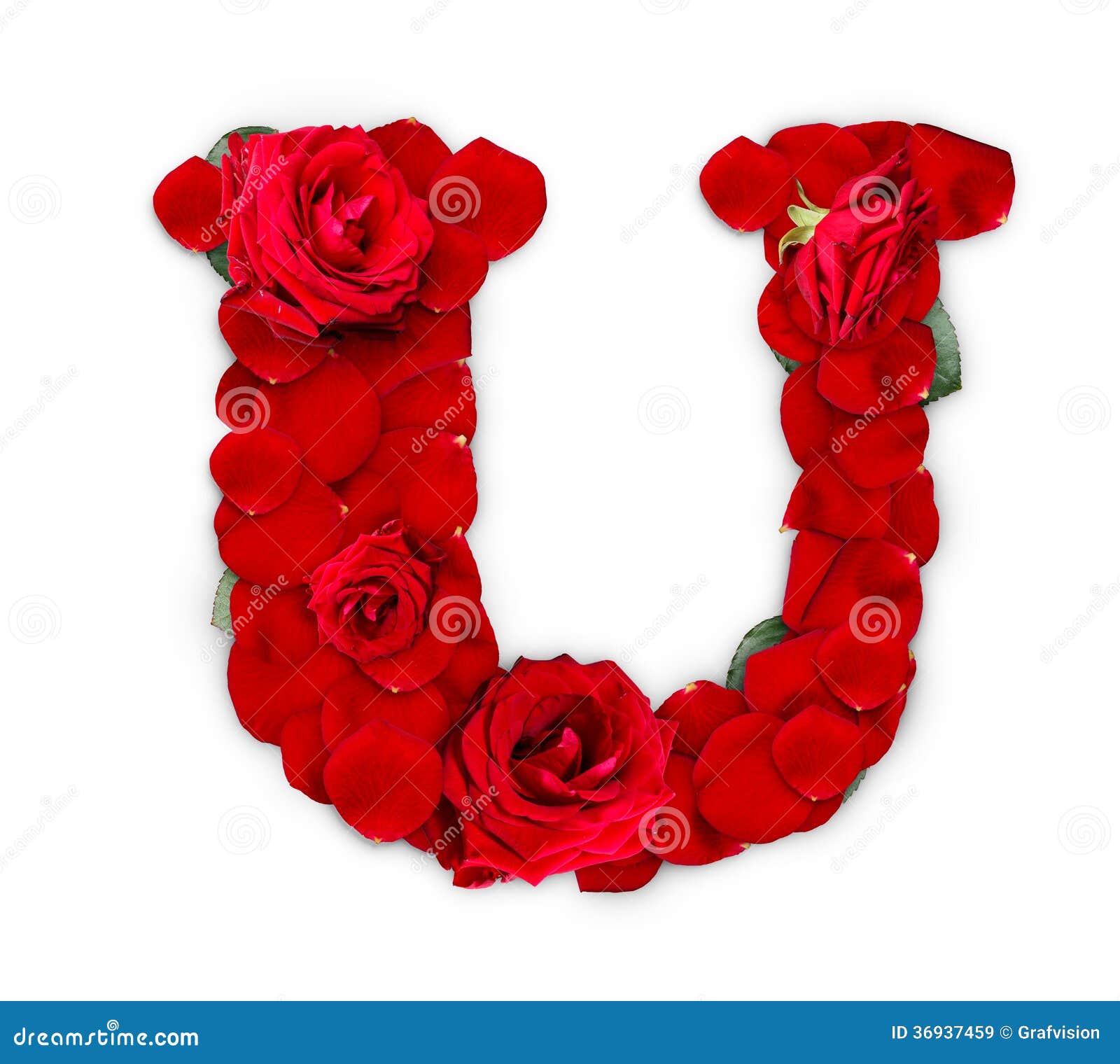 The Letter U In Red