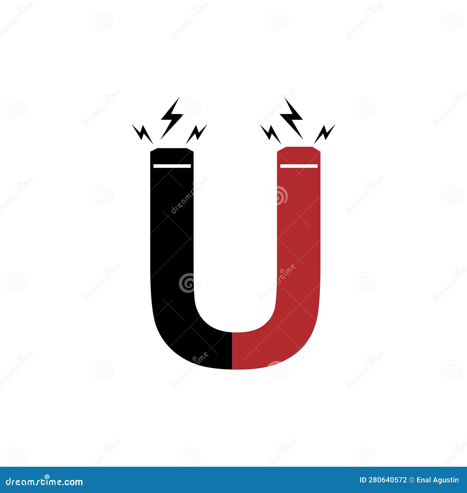 Letter U Magnet Logo Design Stock Vector - Illustration of physics ...