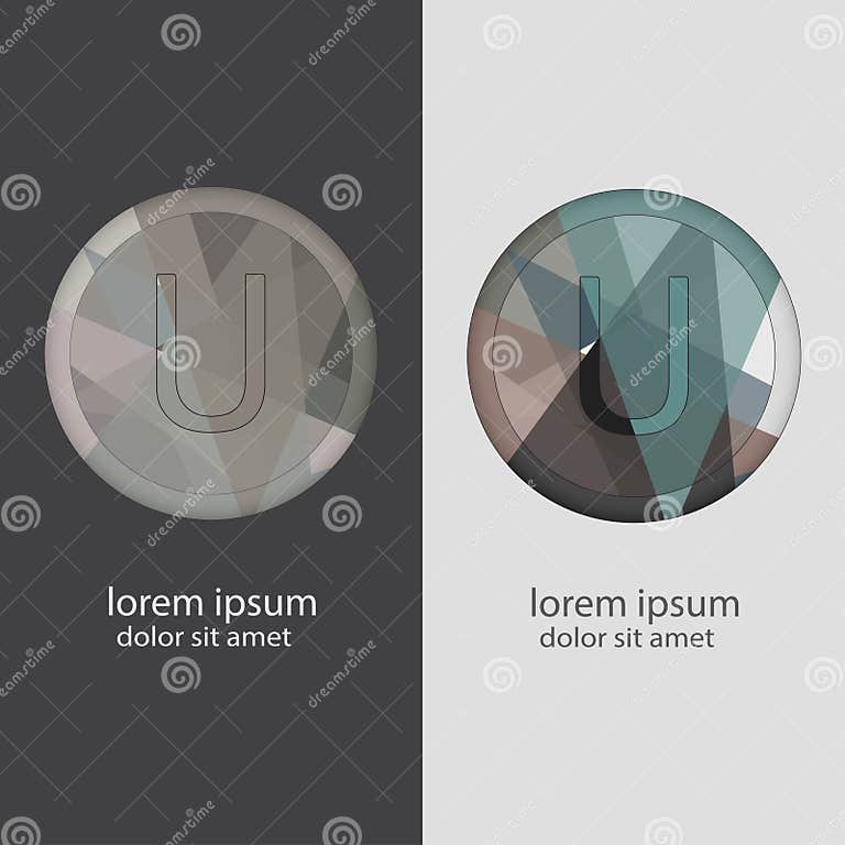 Letter U with Multiple Color Combinations Stock Vector - Illustration ...