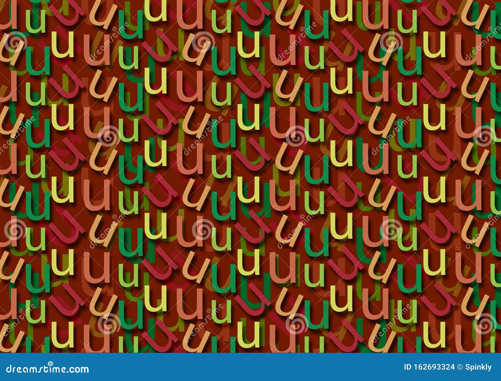 Letter U Pattern in Different Colored Shades for Wallpaper Stock ...