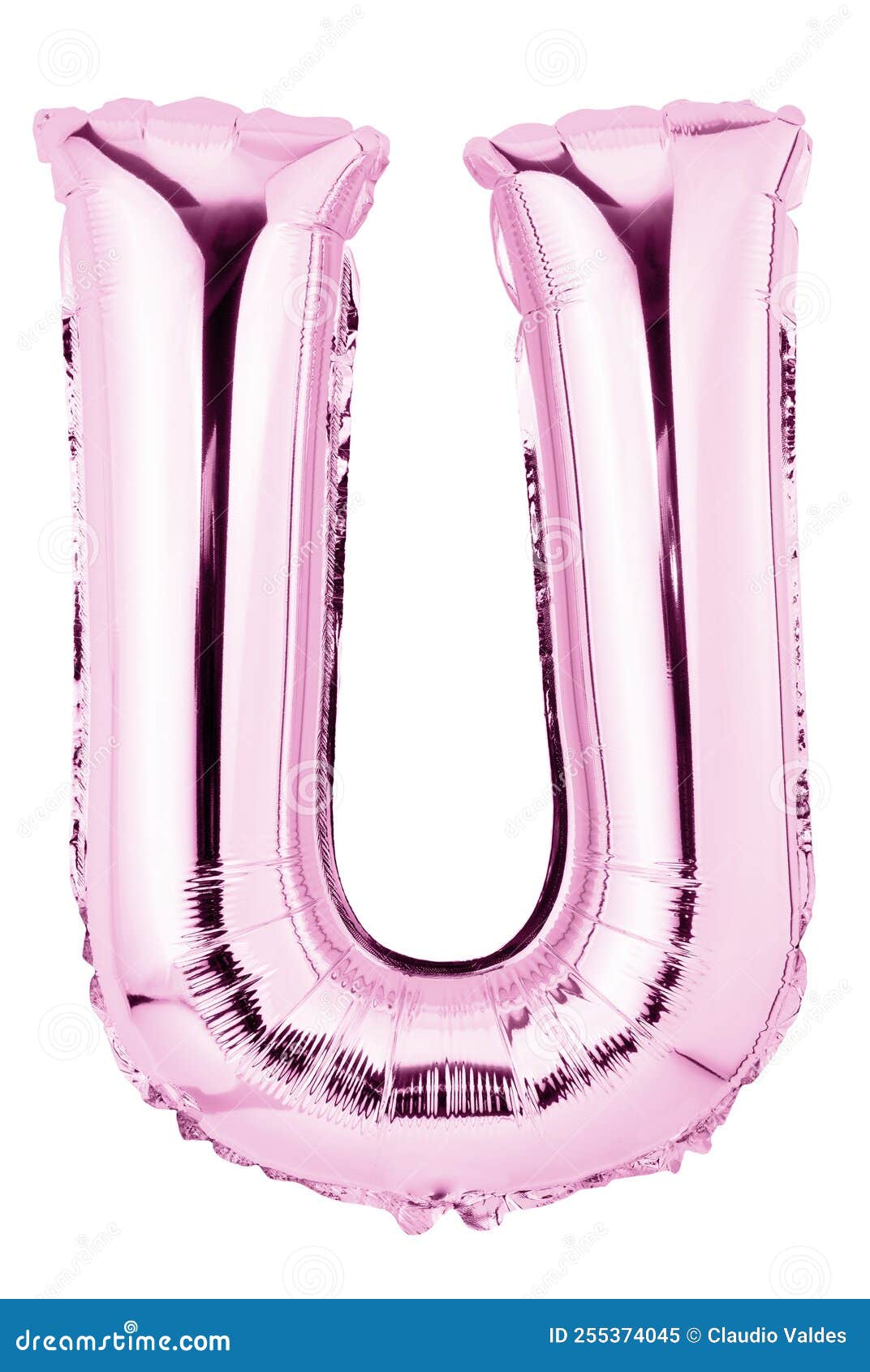 Letter U in Pink Mylar Balloon Isolated Stock Image - Image of creative ...