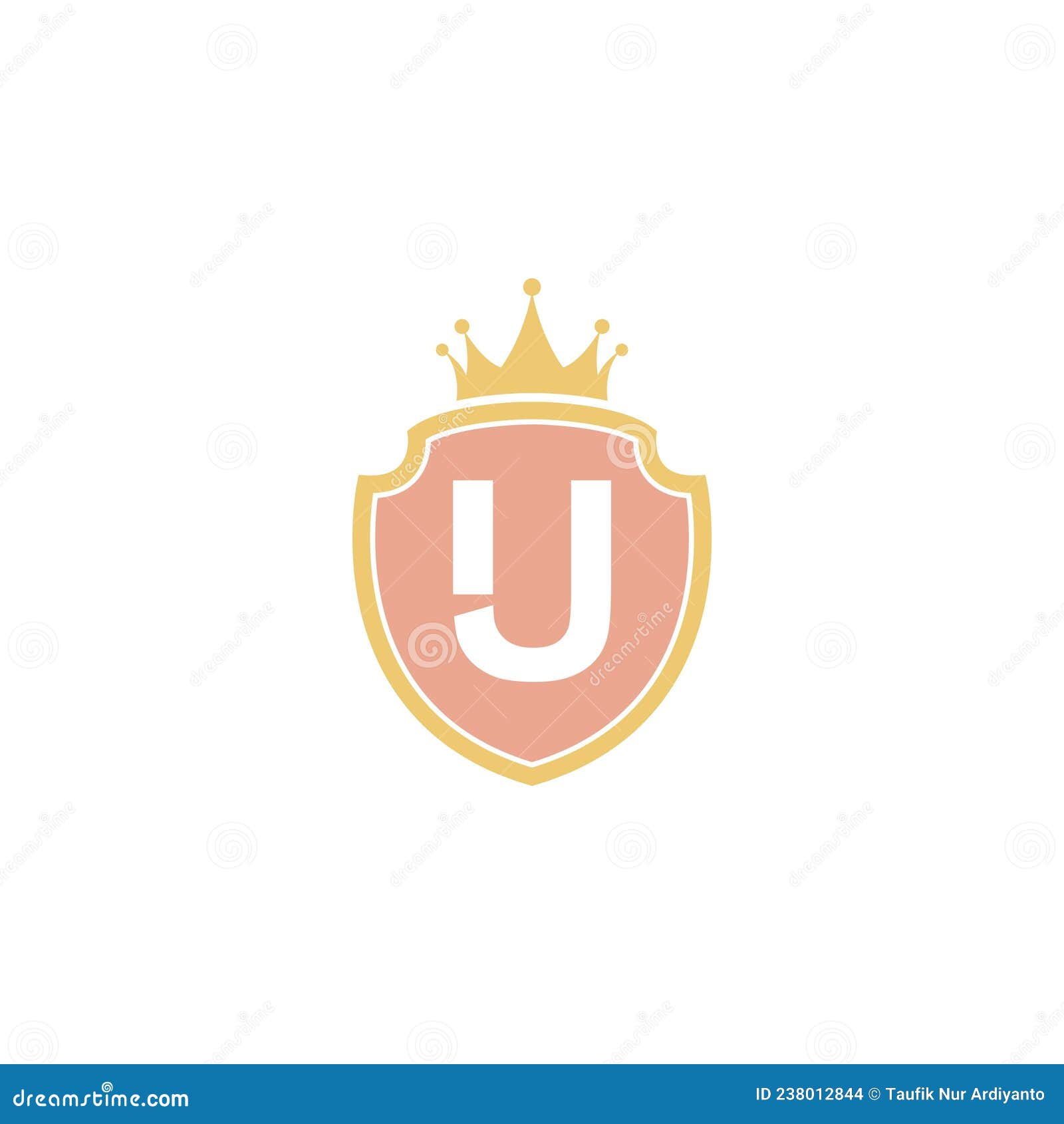Letter U with Shield Icon Logo Design Illustration Stock Illustration ...
