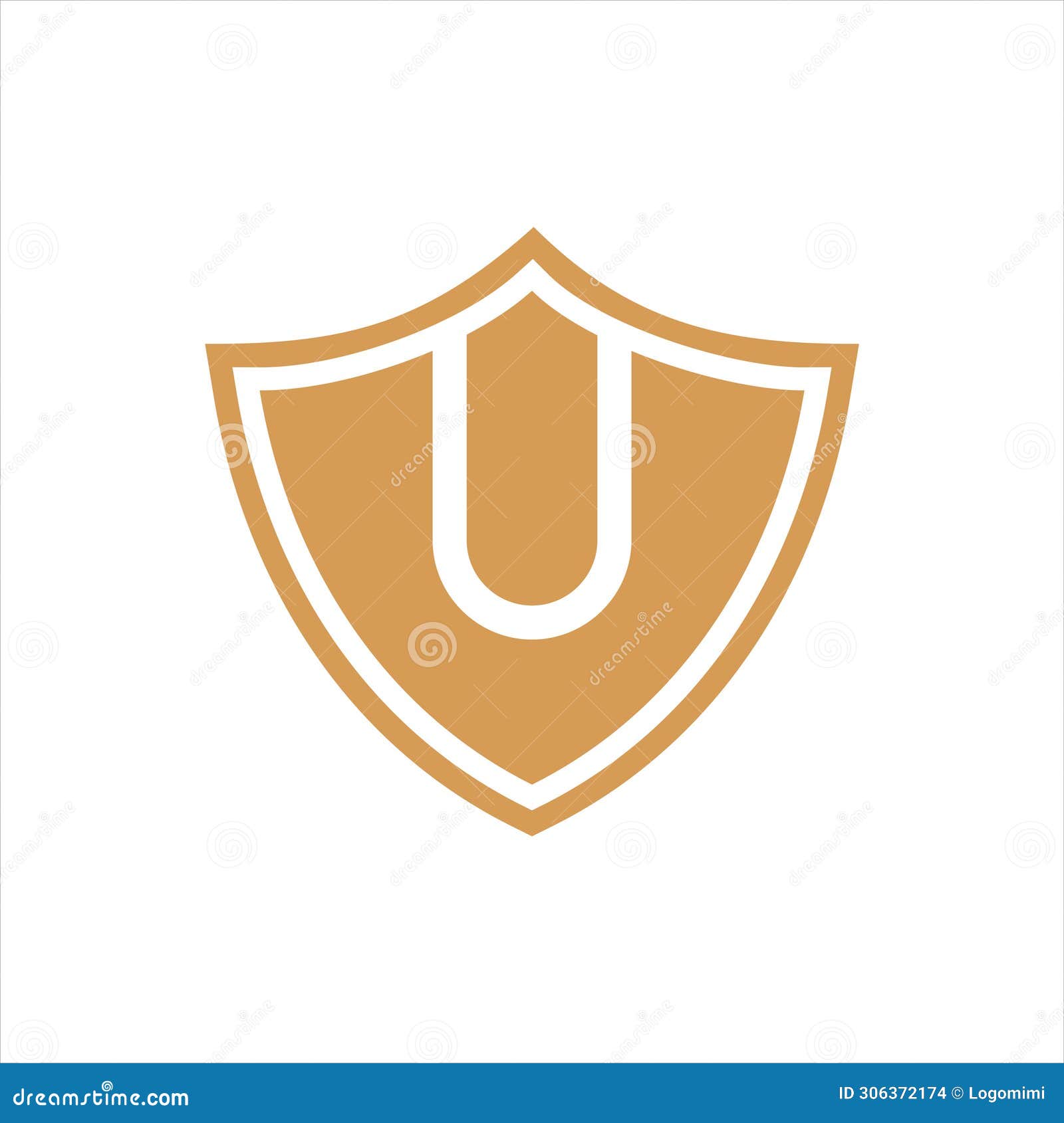Letter U Shield Logo Icon Design Template Vector Stock Vector ...