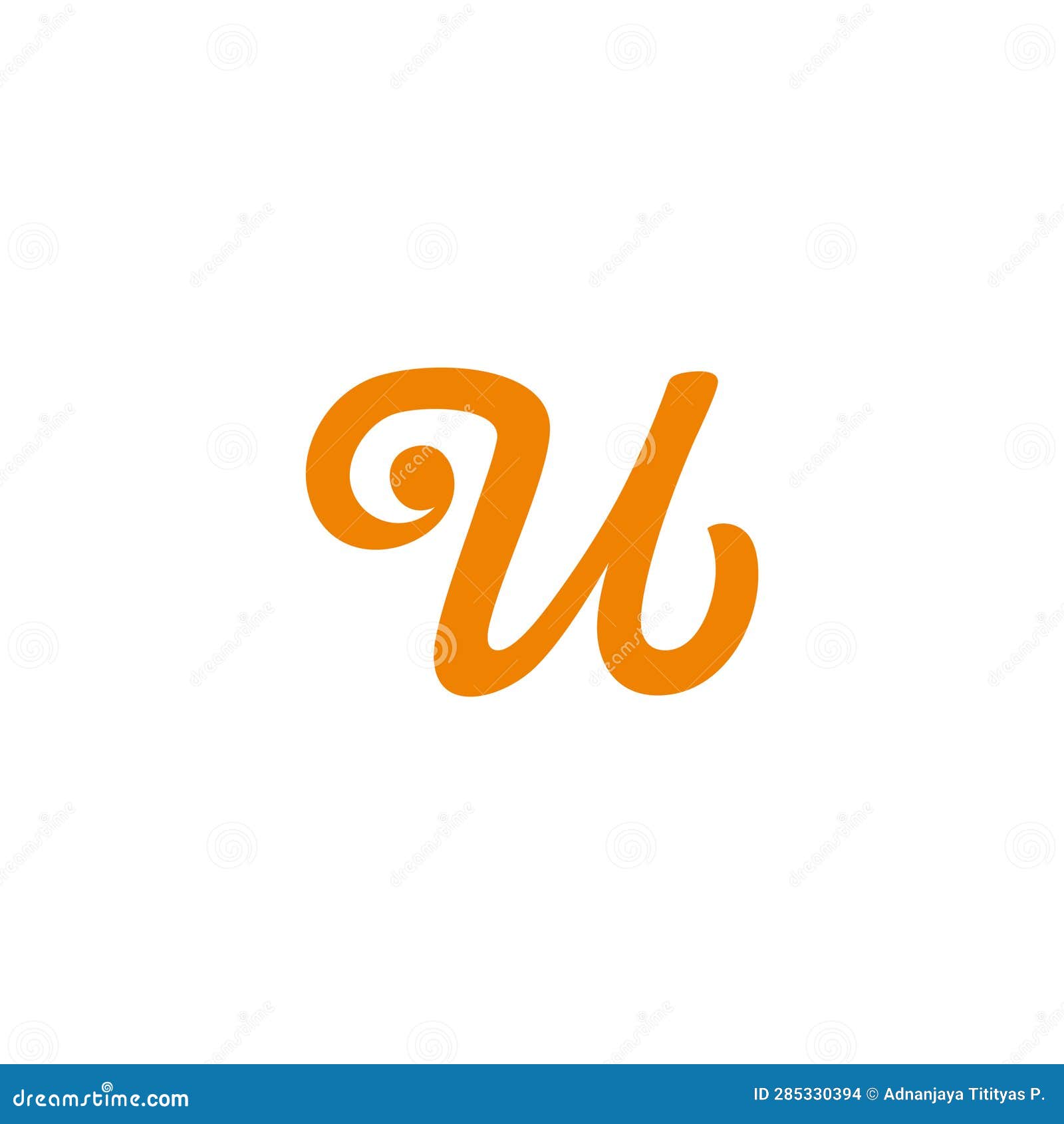 Letter U Simple Cute Yellow Logo Vector Stock Vector - Illustration of ...