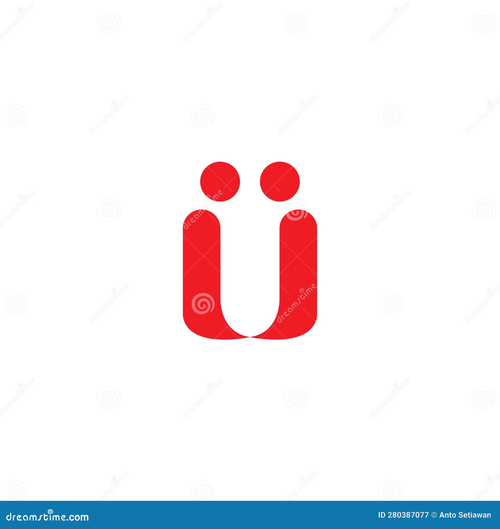 Letter U Smile People Logo. U Initial Logo Stock Vector - Illustration ...