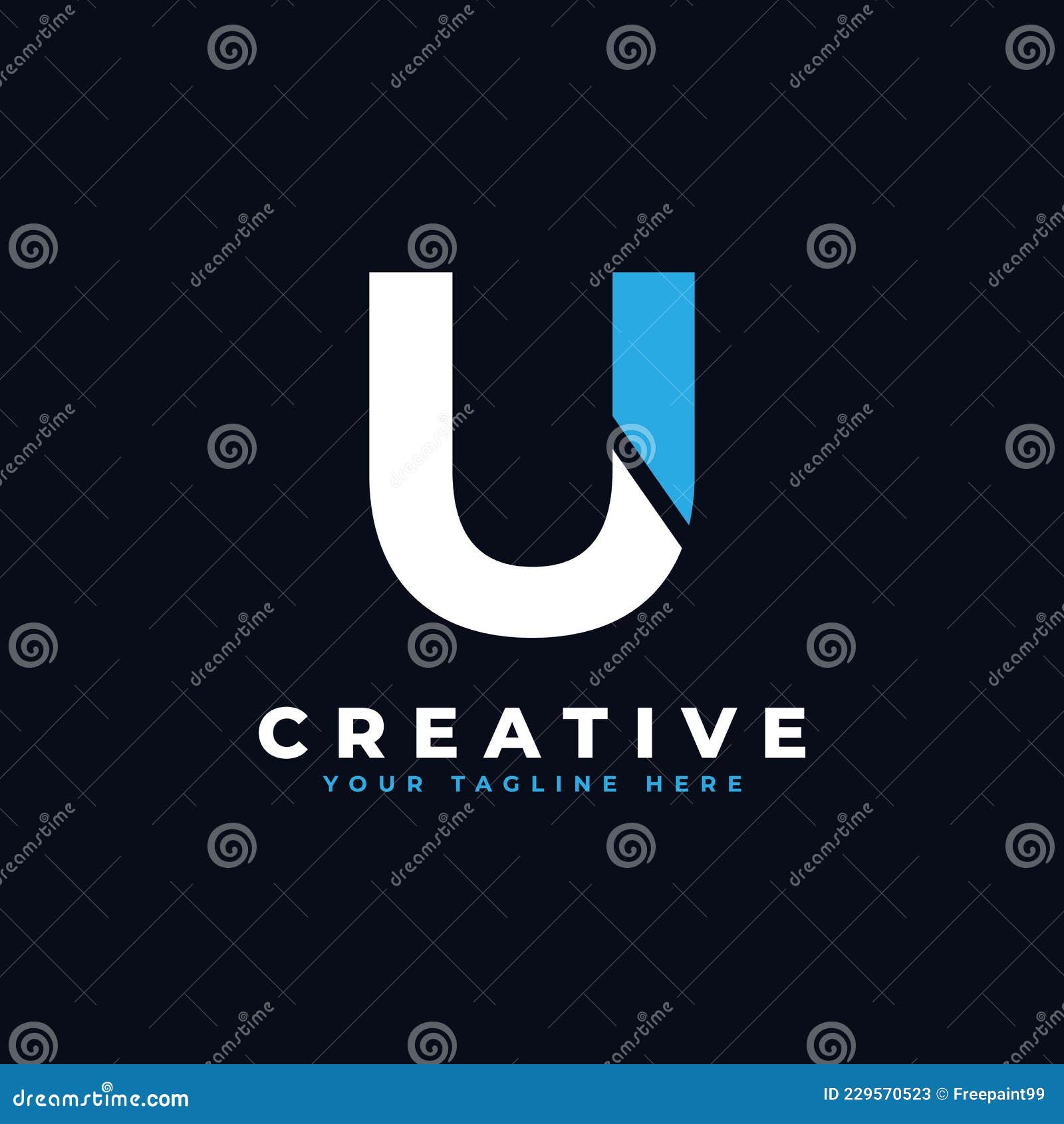 Letter U Tech Logo. Design Vector Illustration Modern Monogram Icon ...