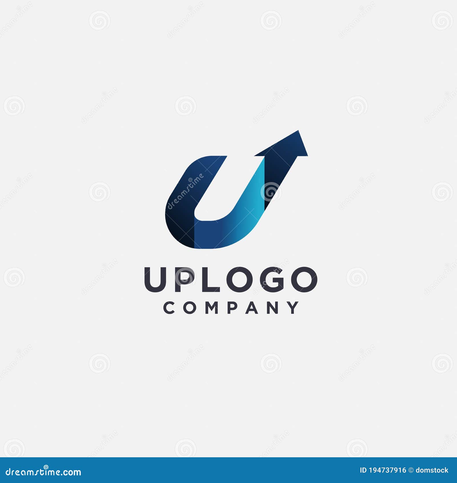 Letter U for Up Logo Icon Vector Template Withe 3d Floor Style Stock ...