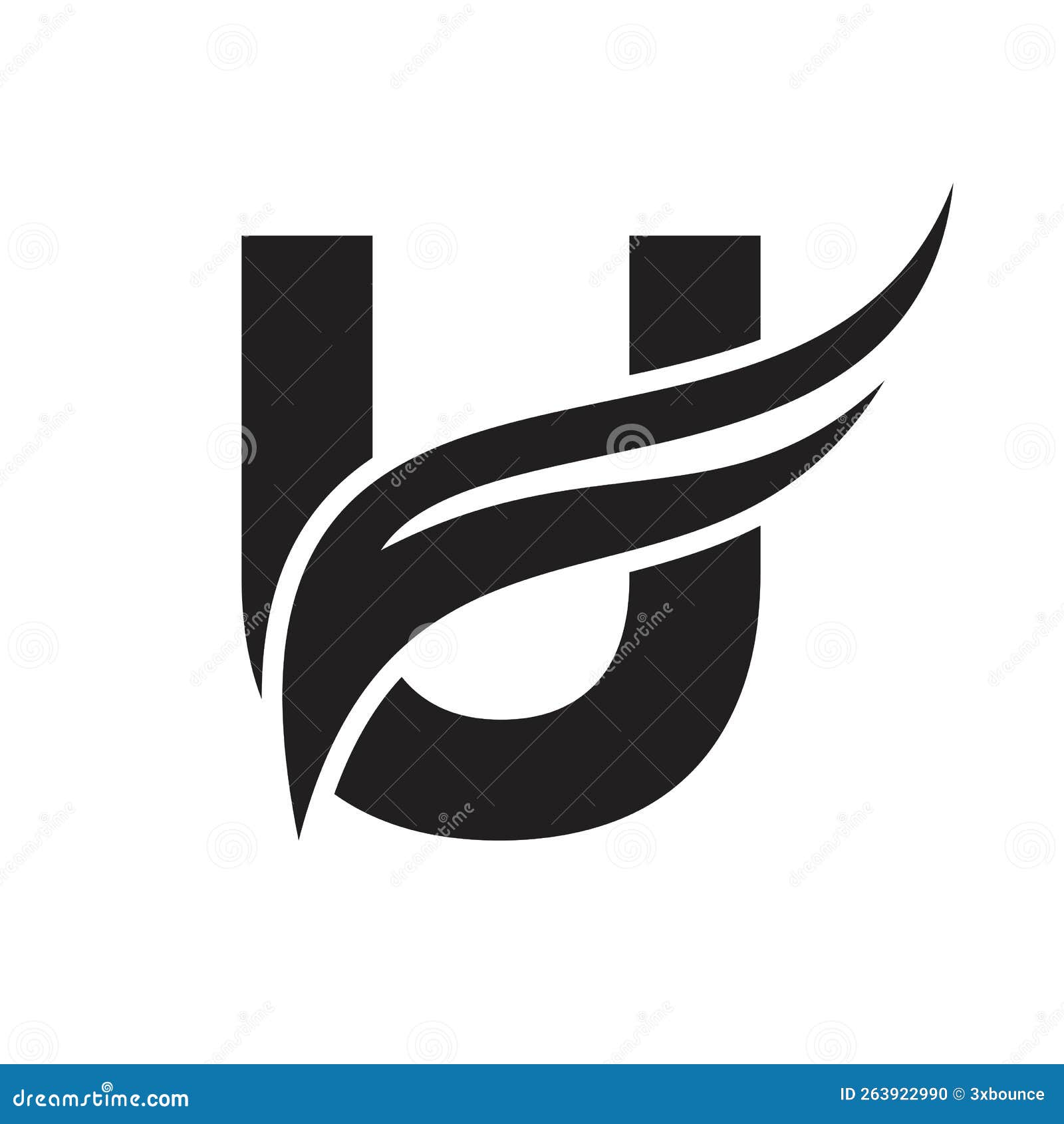 Letter U Wing Logo Design. Transportation Logo Letter U and Wings ...