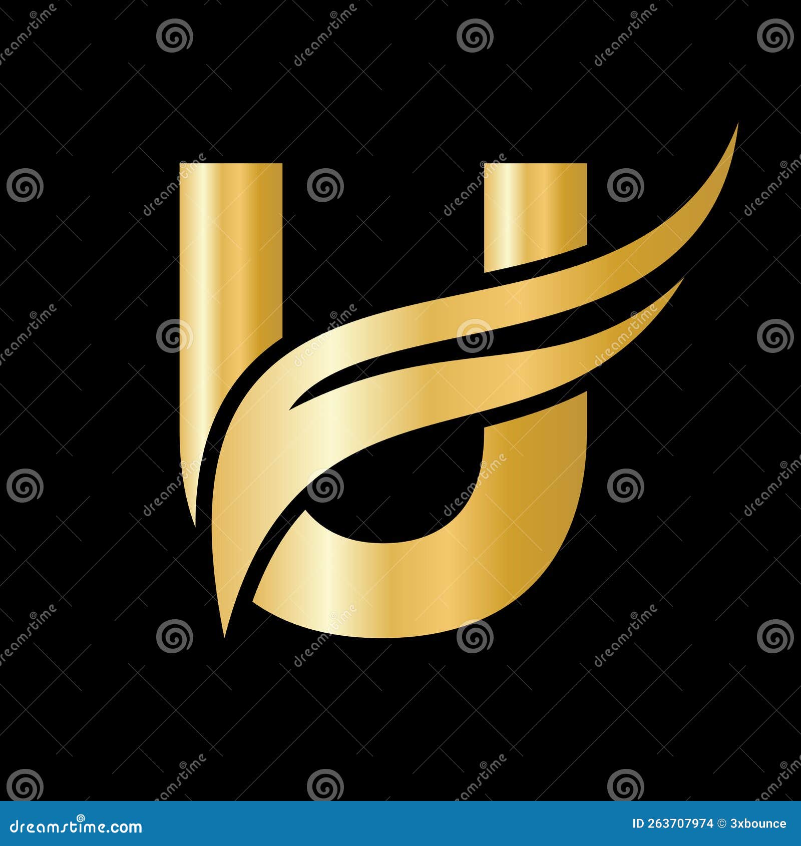 Letter U Wing Logo for Transport, Freight, Transportation Logotype ...