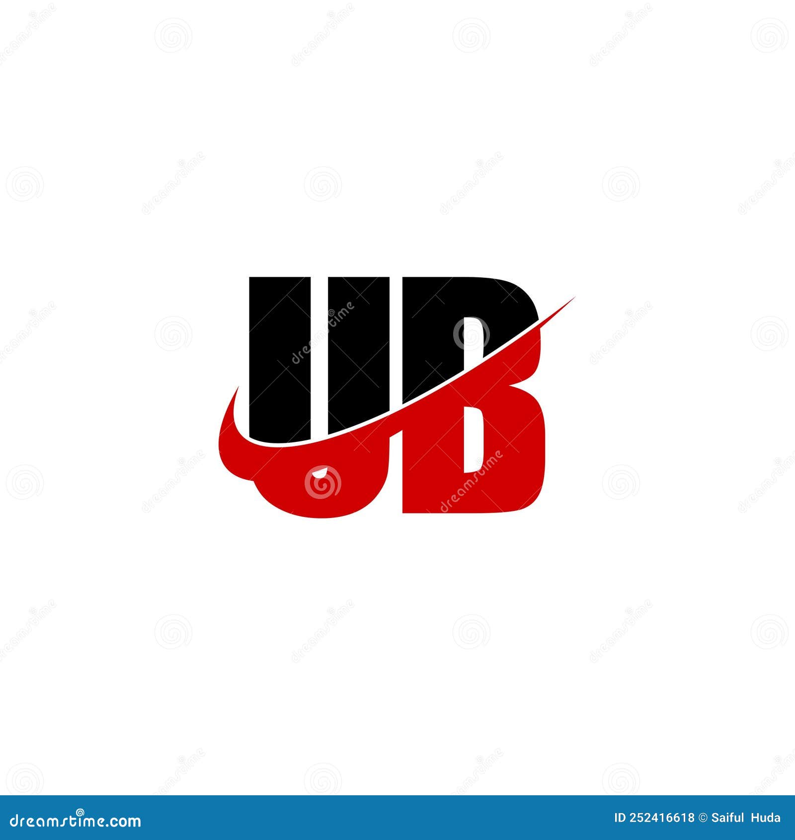 Letter UB Simple Monogram Logo Icon Design. Stock Vector - Illustration ...