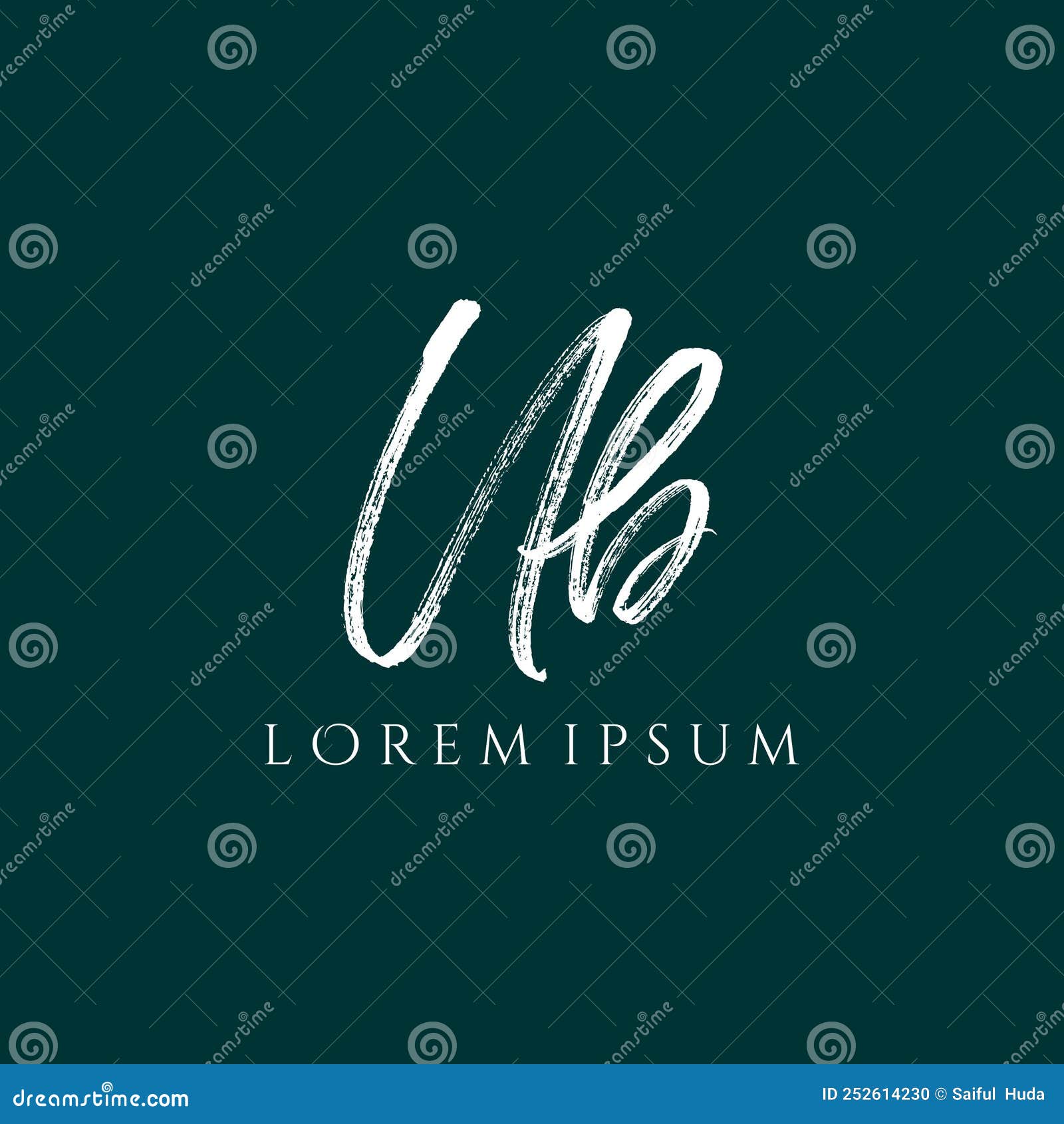 Letter UB Simple Monogram Logo Icon Design. Stock Vector - Illustration ...