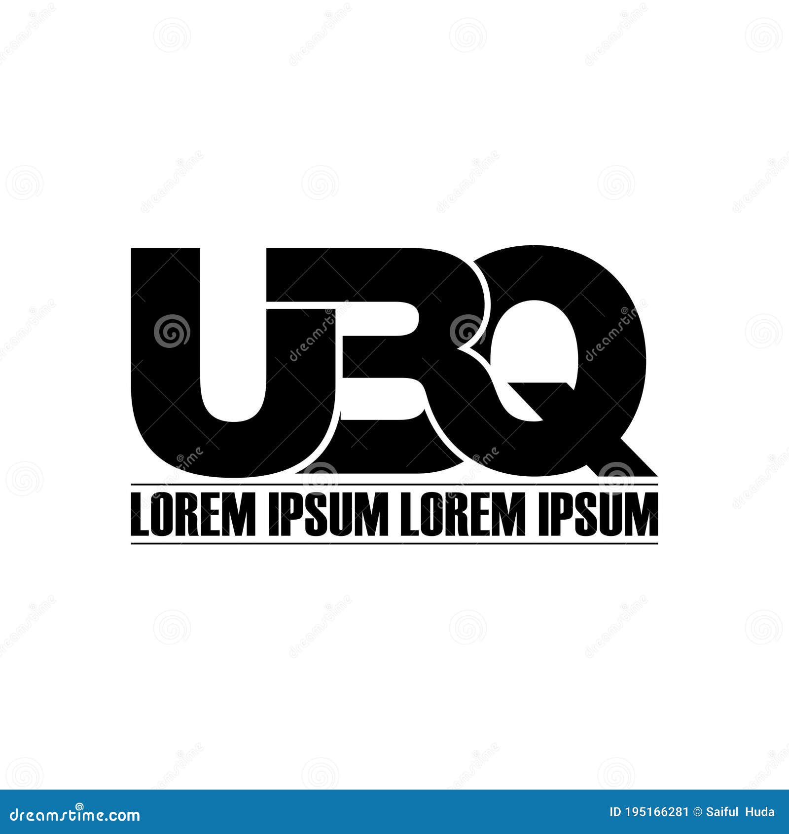Letter UBQ Simple Monogram Logo Icon Design. Stock Vector ...