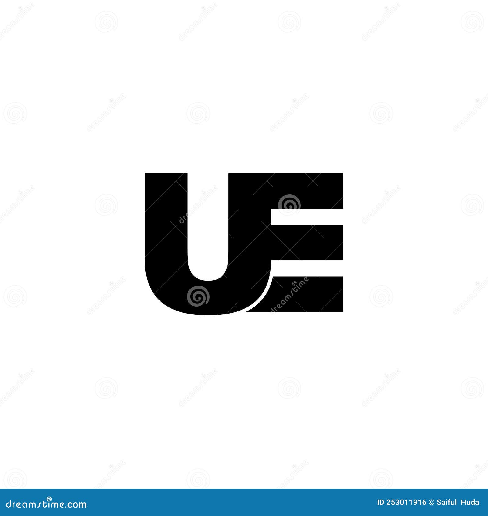 Letter UE Simple Monogram Logo Icon Design. Stock Vector - Illustration ...