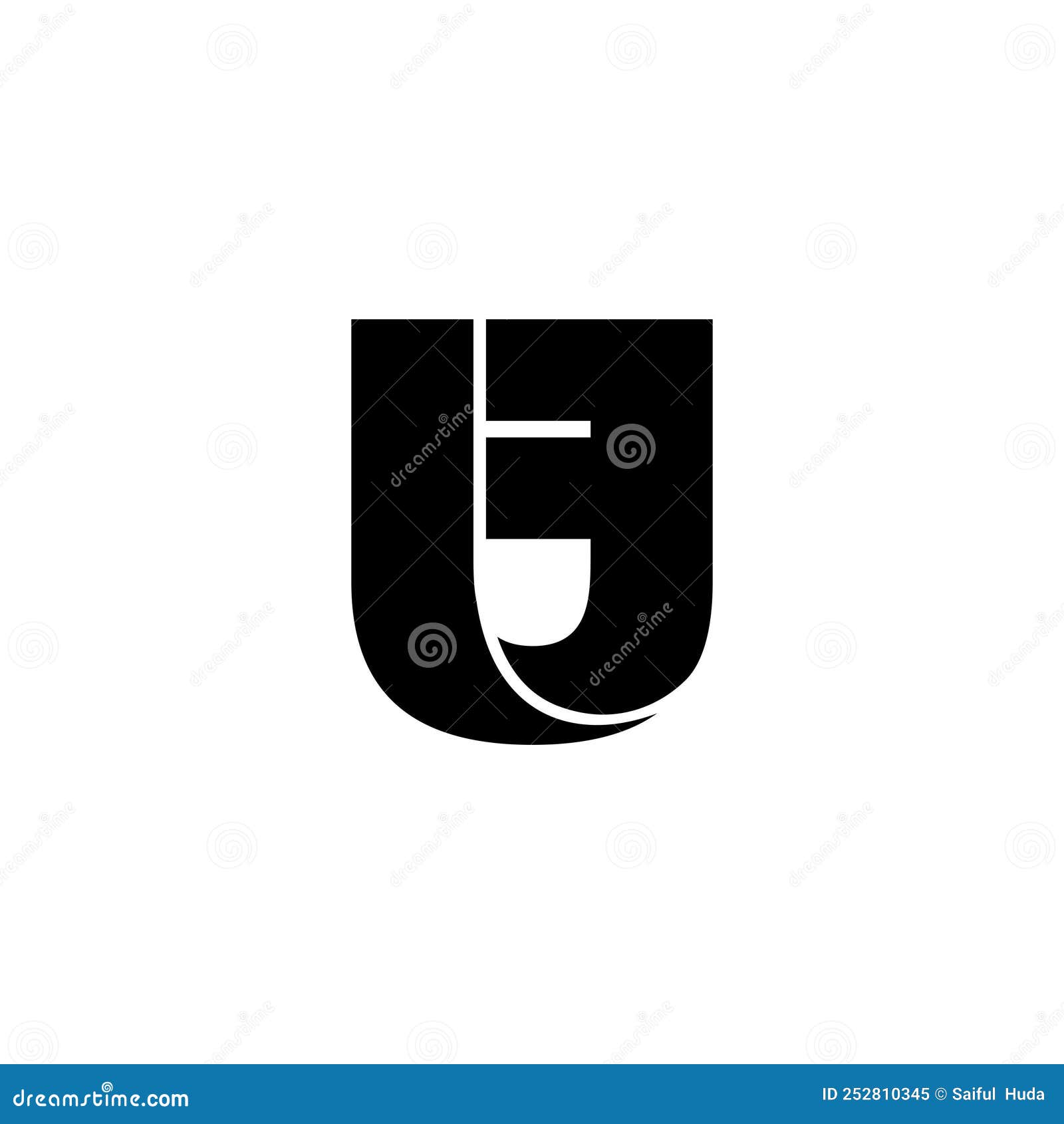Letter UF Simple Monogram Logo Icon Design. Stock Vector - Illustration ...