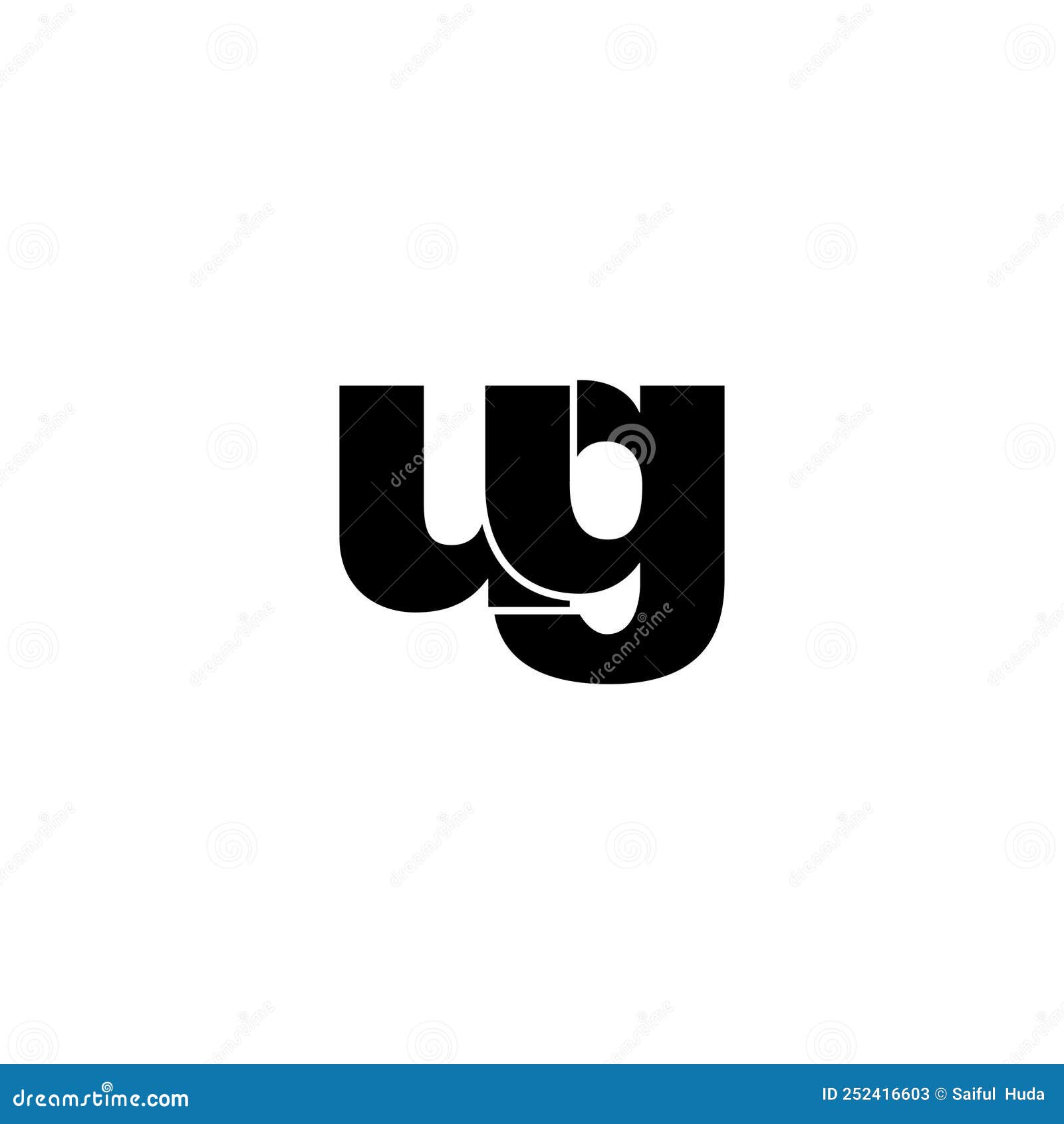 Letter UG Simple Monogram Logo Icon Design. Stock Vector - Illustration ...