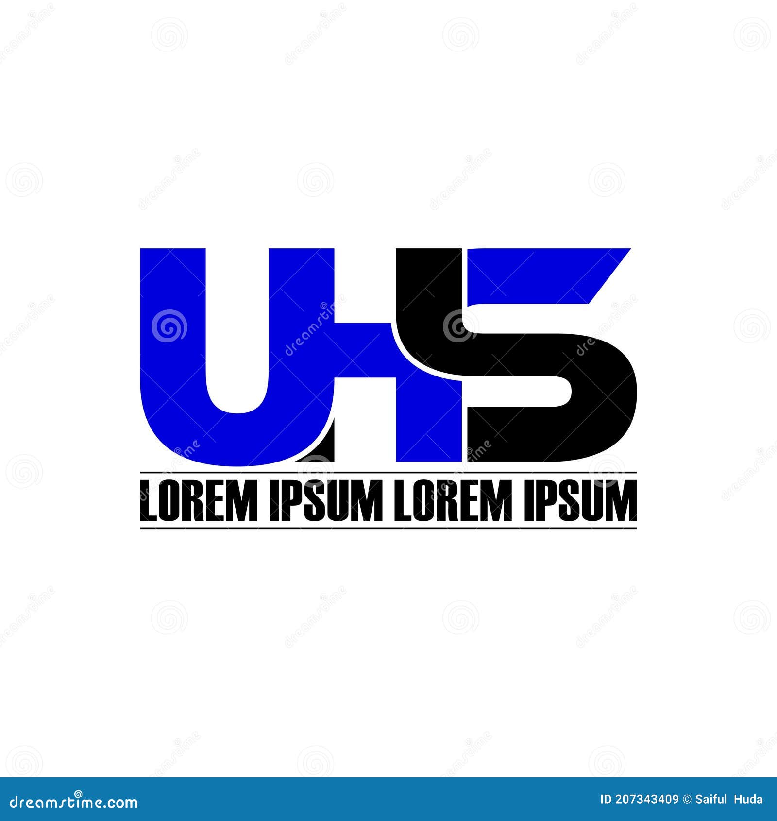 Letter UHS Simple Monogram Logo Icon Design. Stock Vector ...