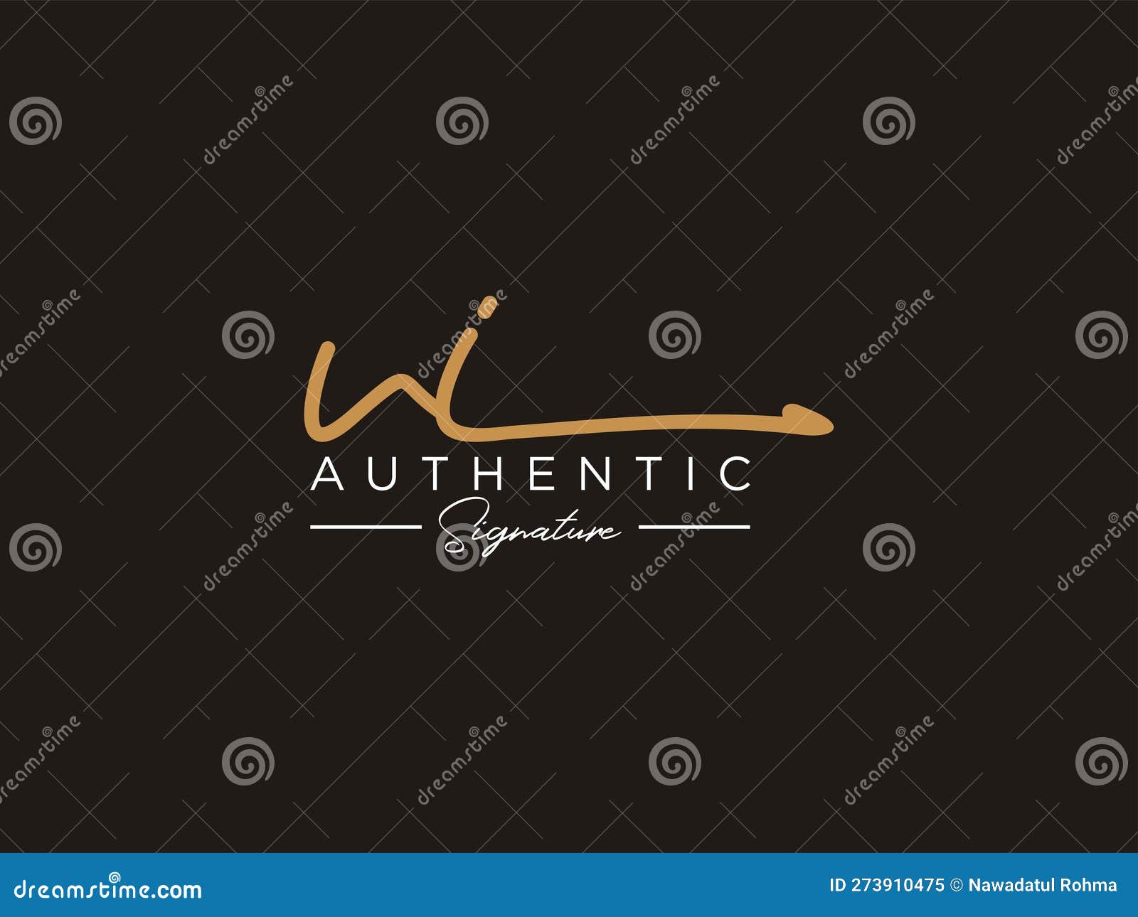 Letter UI Signature Logo Template Vector Stock Vector - Illustration of ...