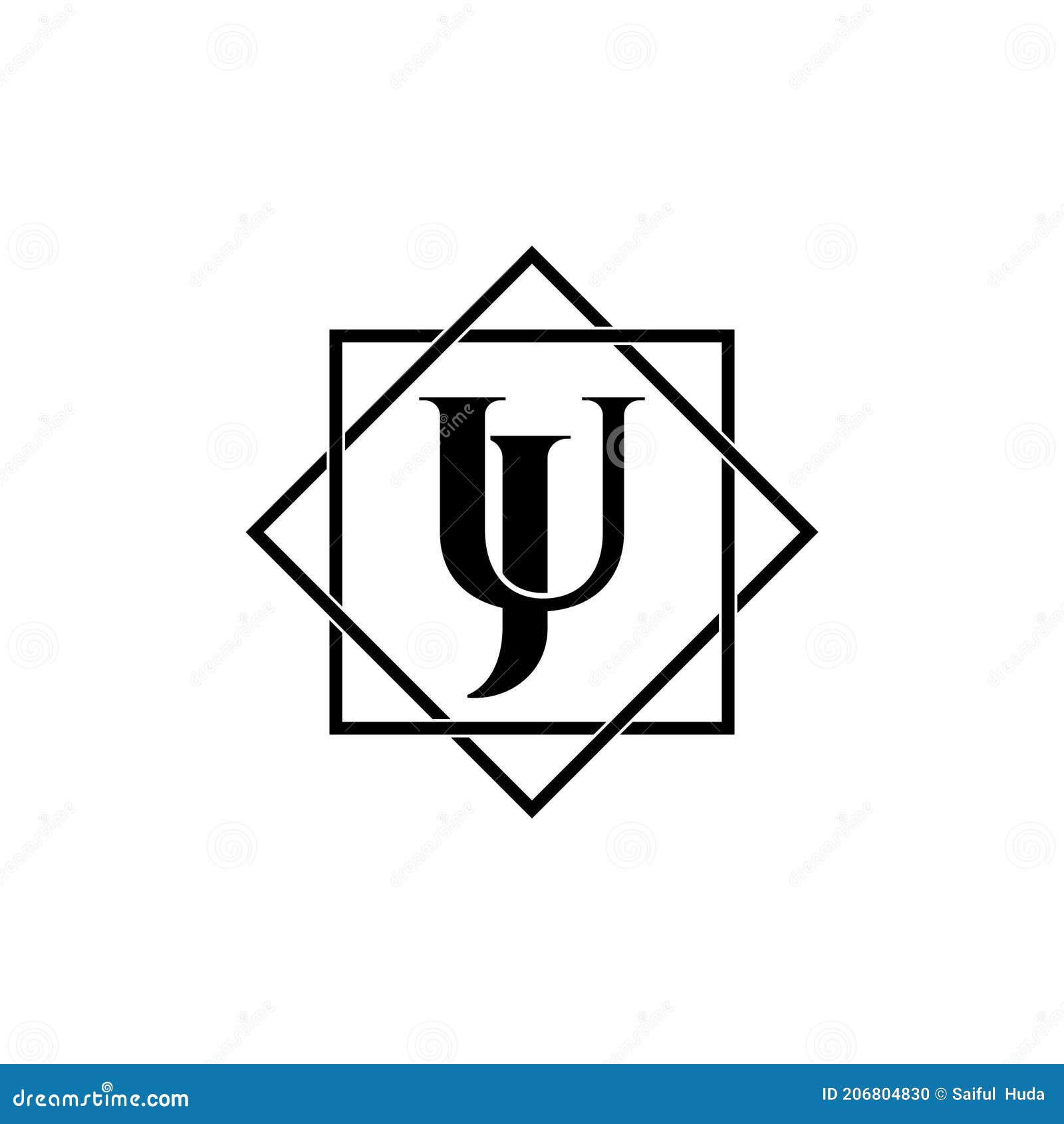 Letter UJ Simple Monogram Logo Icon Design. Stock Vector - Illustration ...