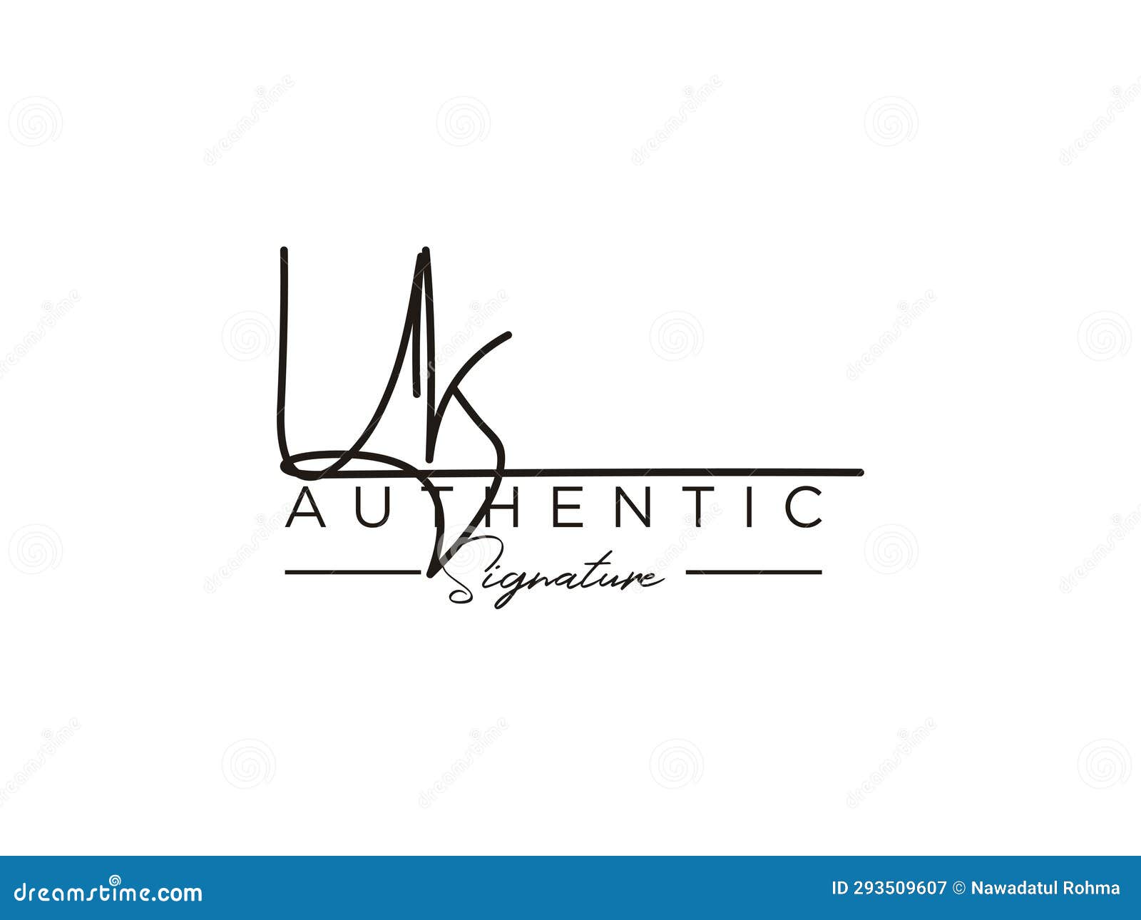 Letter UK Signature Logo Template Vector Stock Vector - Illustration of ...