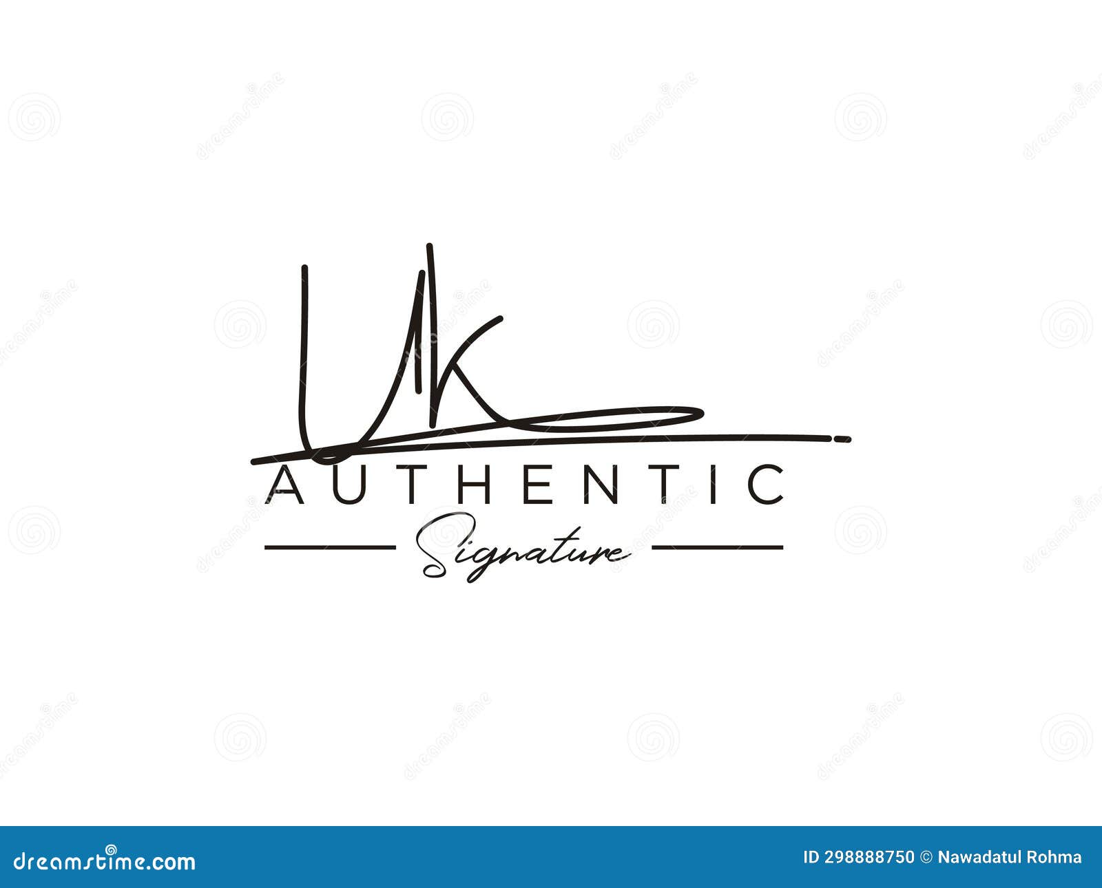 Letter UK Signature Logo Template Vector Stock Vector - Illustration of ...