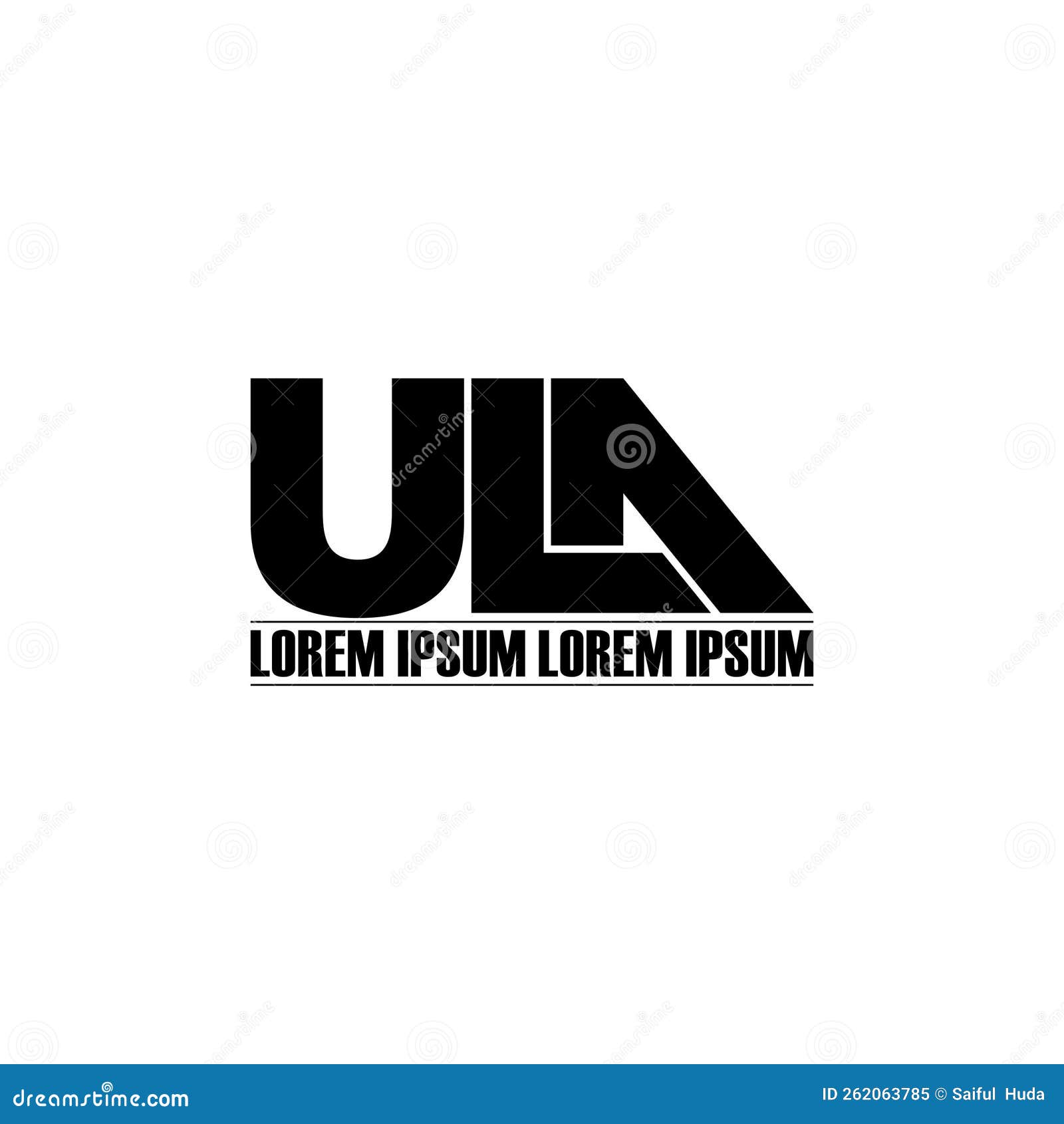 Letter ULA Simple Monogram Logo Icon Design. Stock Vector ...