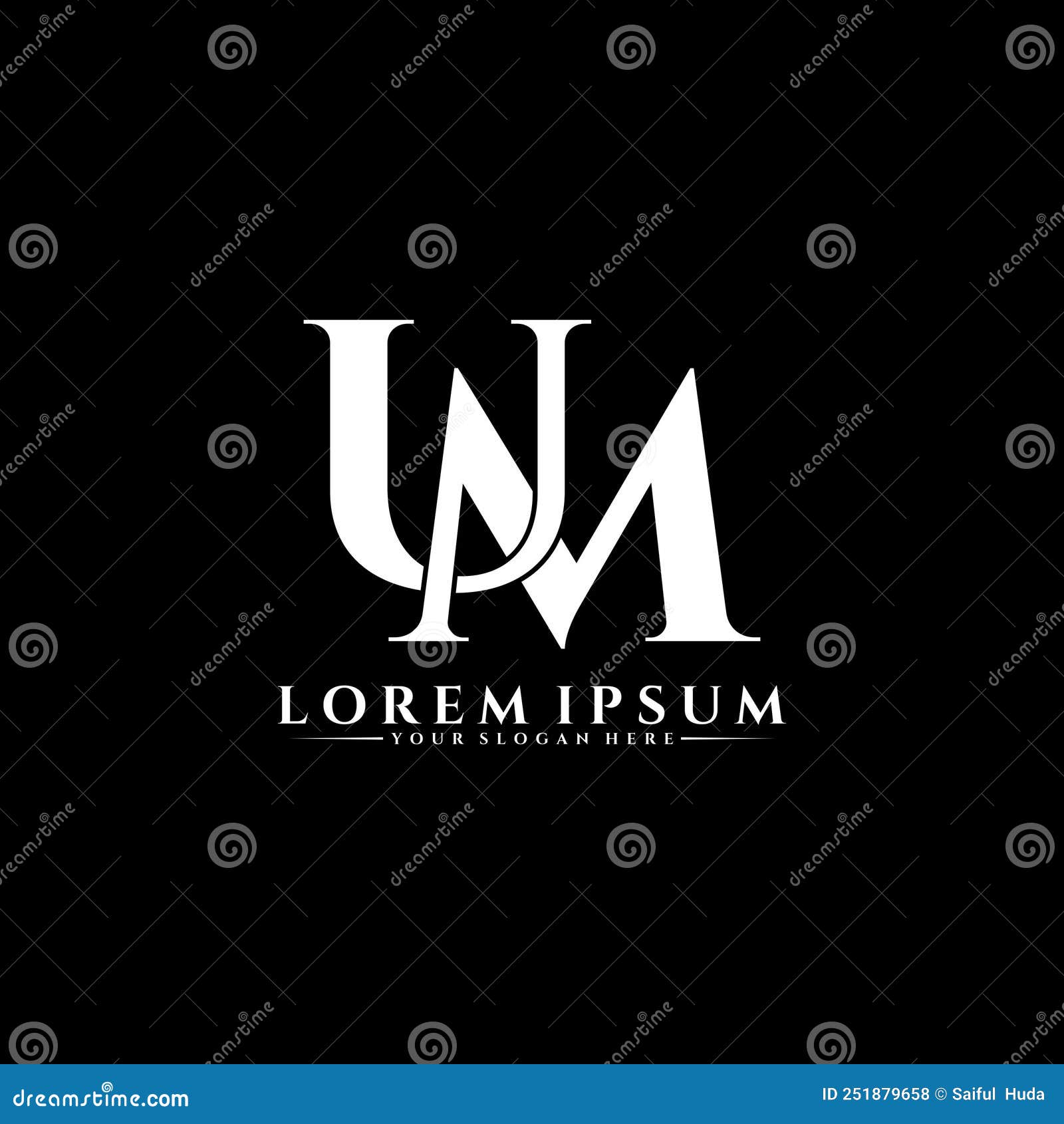 Letter UM Simple Monogram Logo Icon Design. Stock Vector - Illustration ...