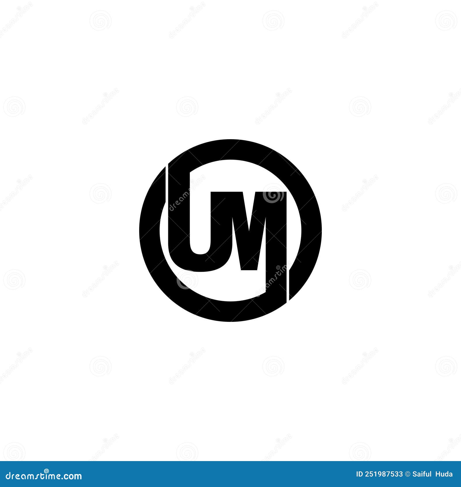 Letter UM Simple Monogram Logo Icon Design. Stock Vector - Illustration ...