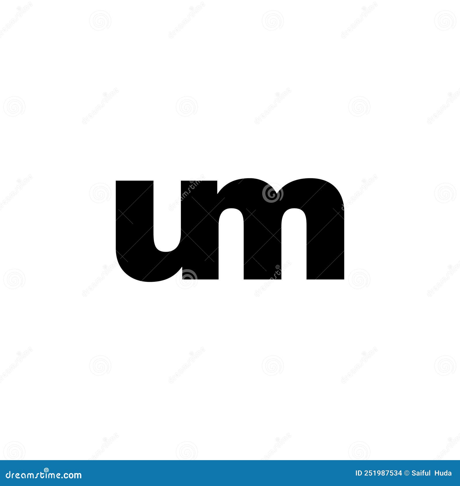 Letter UM Simple Monogram Logo Icon Design. Stock Vector - Illustration ...