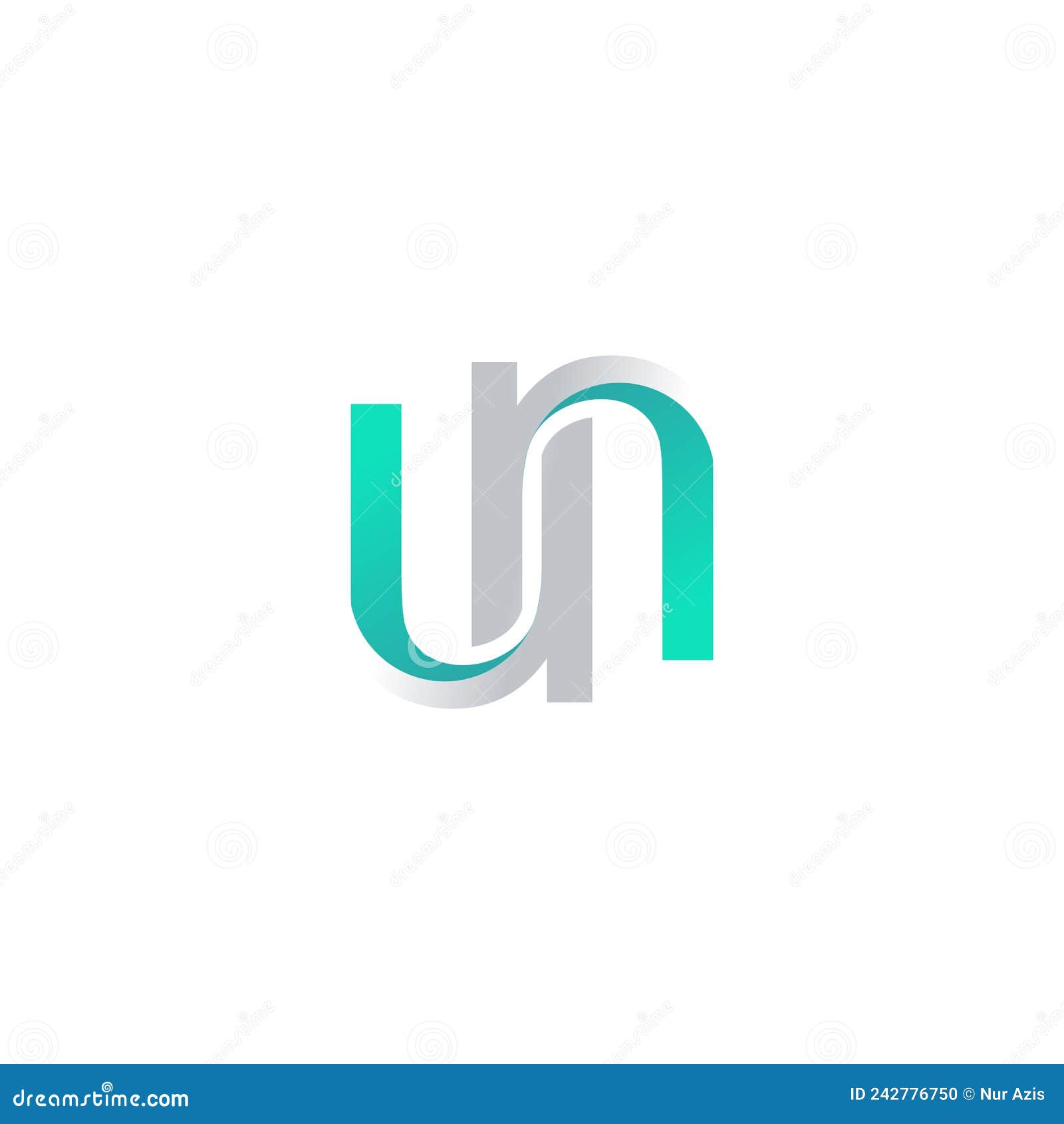 Letter UN logo icon stock illustration. Illustration of vector - 242776750