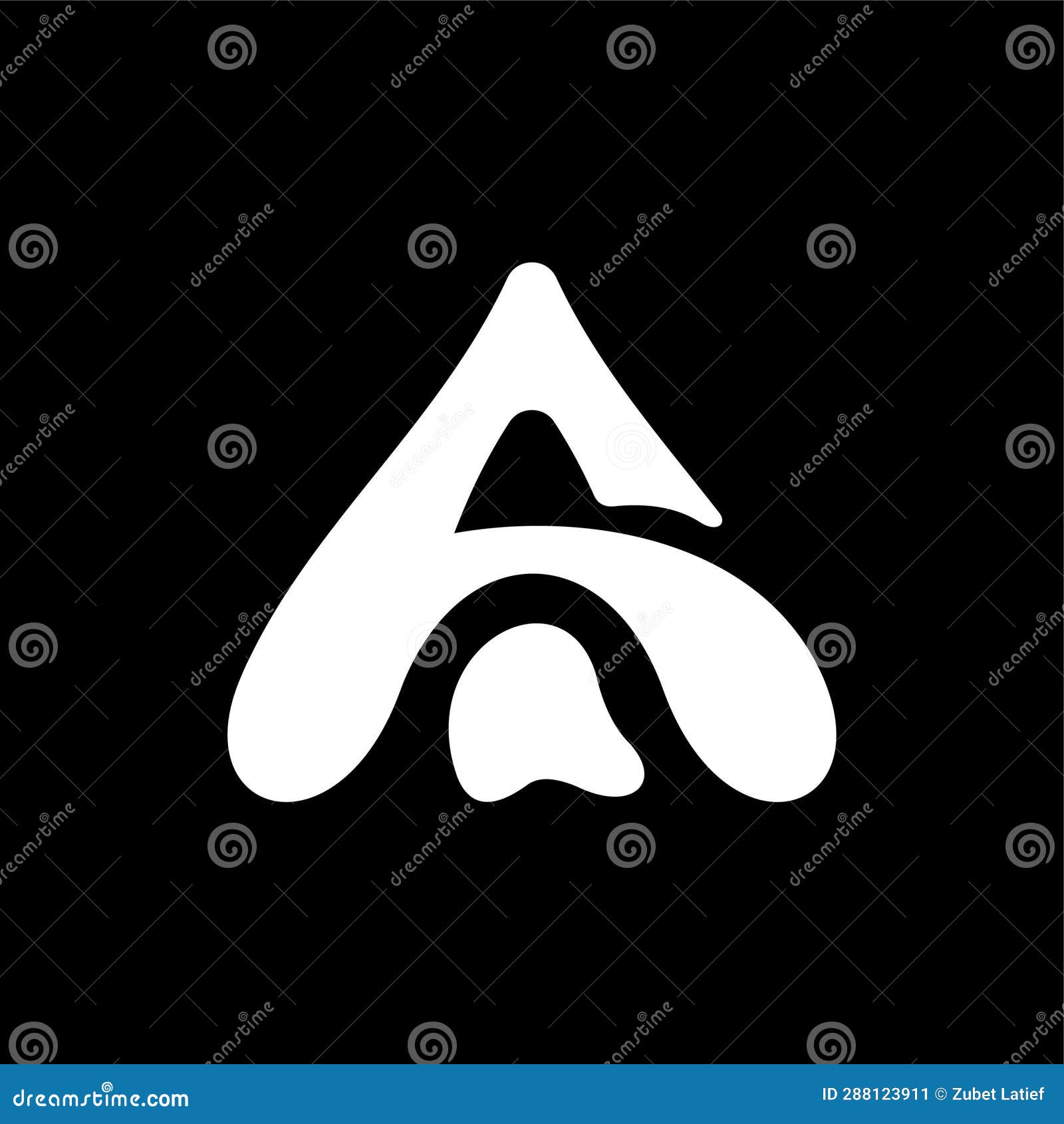 Letter a Unique Creative Logo Design Stock Vector - Illustration of ...