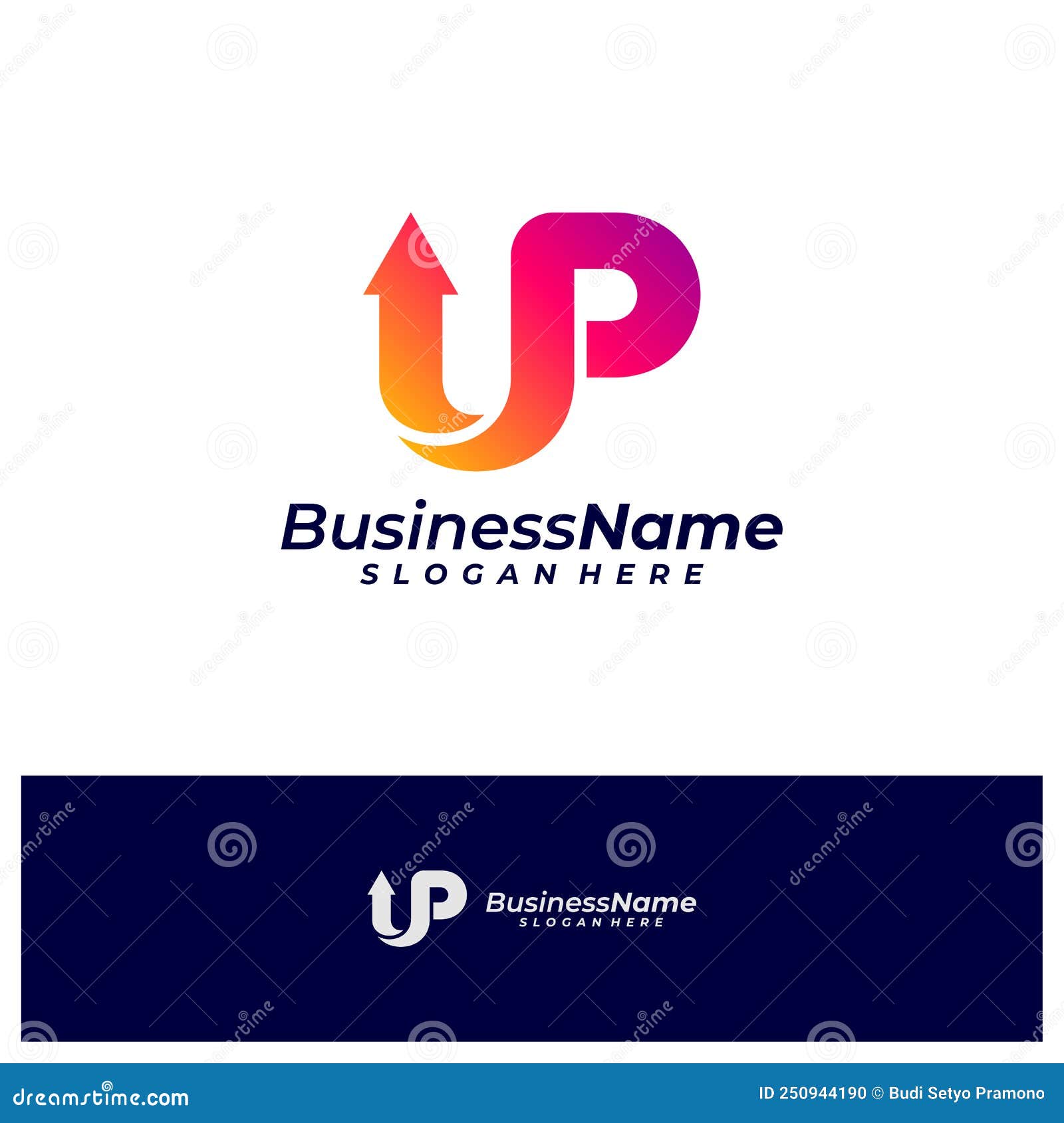 Letter UP Logo Design Template. Initial UP Logo Concept Vector Stock ...
