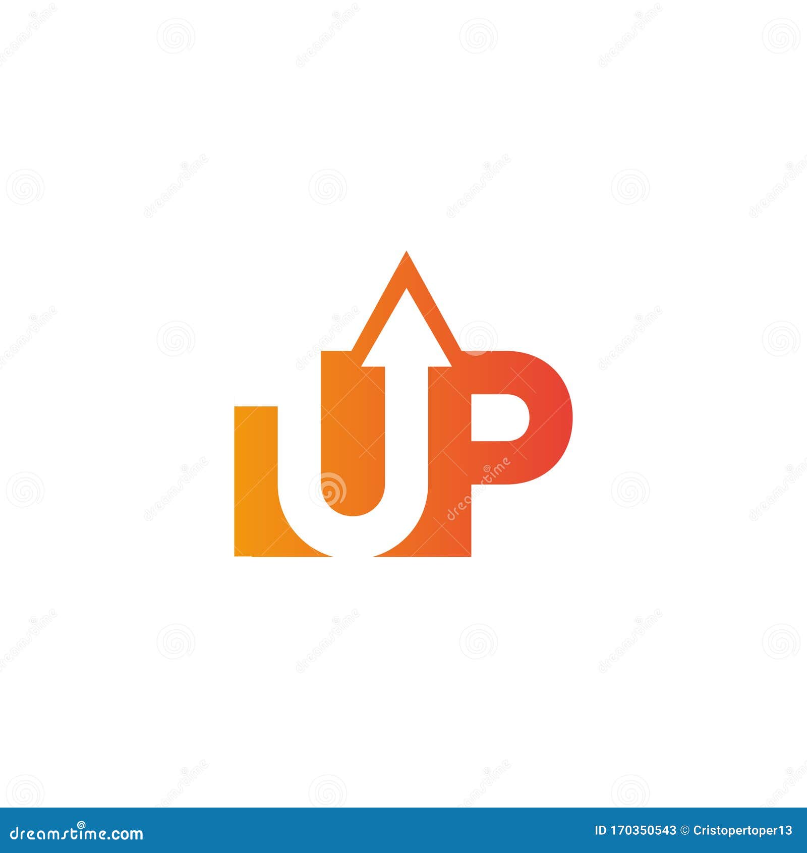 Letter Up Logo Design Vector Stock Vector - Illustration of clock ...