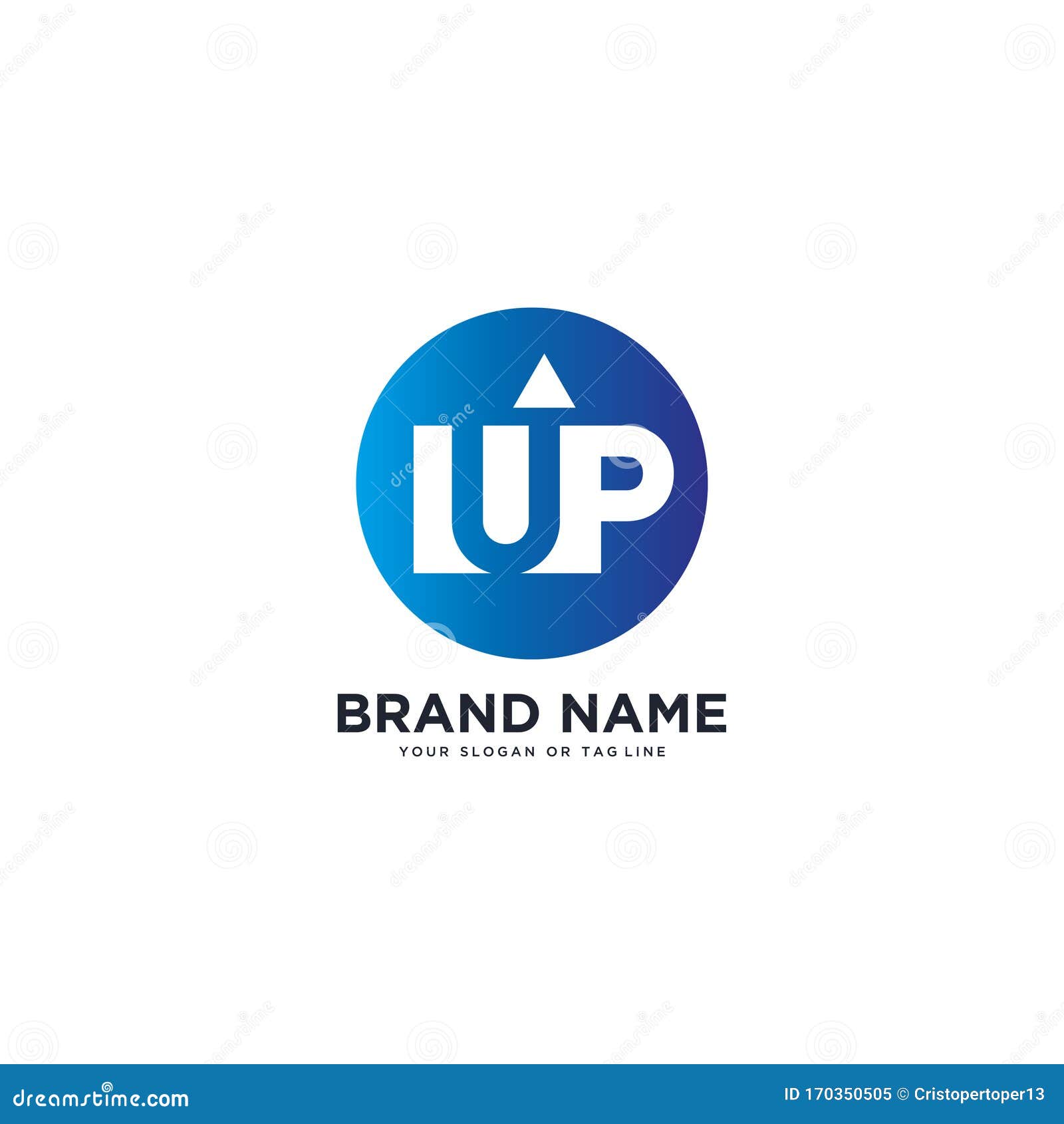 Letter Up Logo Design Vector Stock Vector - Illustration of logotype ...