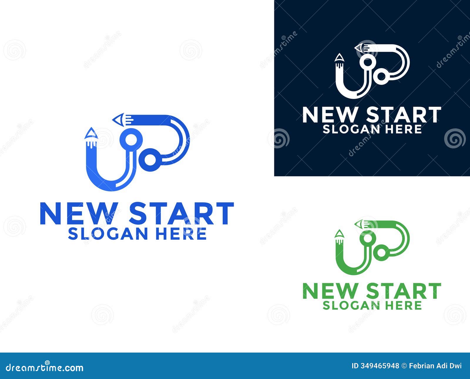Letter UP with Rocket and Network. Start Up Logo Design Vector, Apps ...