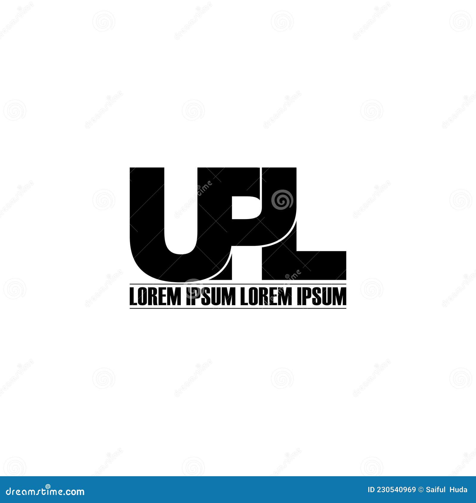 Letter UPL Simple Monogram Logo Icon Design. Stock Vector ...