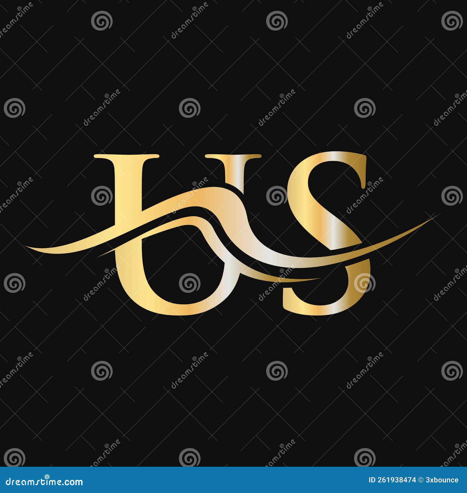 Letter US Logo Design. Initial US Logotype Template for Business and ...